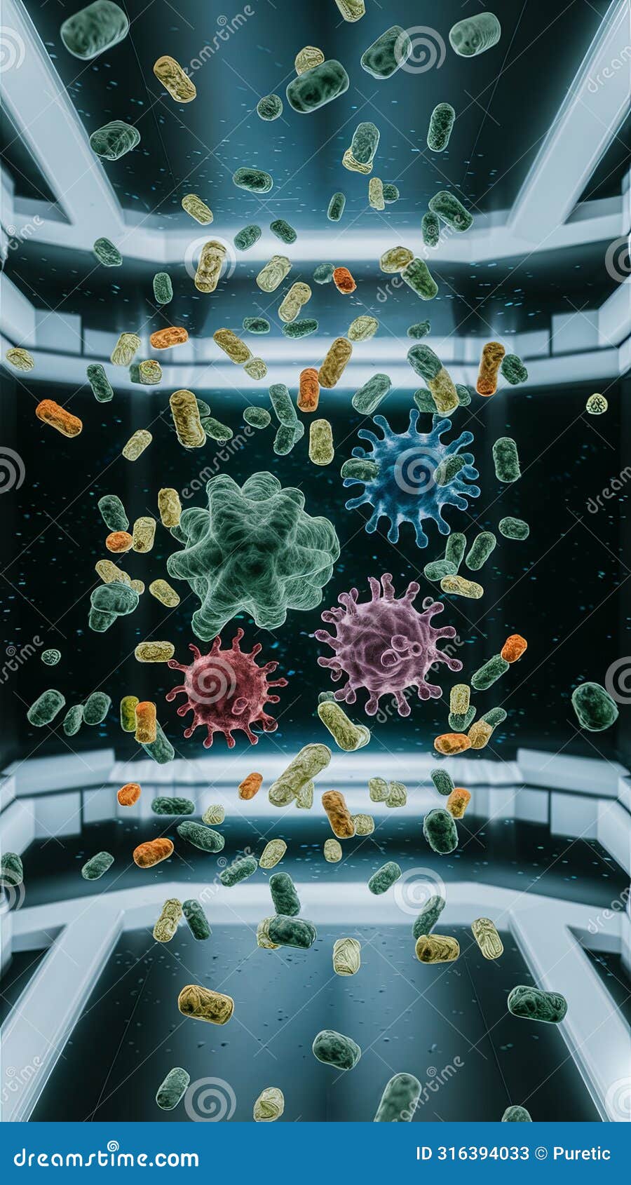 3D Simulation of Germs and Bacteria in a Scientific Laboratory ...