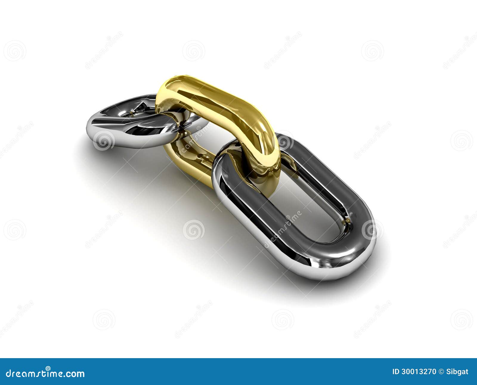 3D Single Chain Link Stock Photo - Image: 30013270