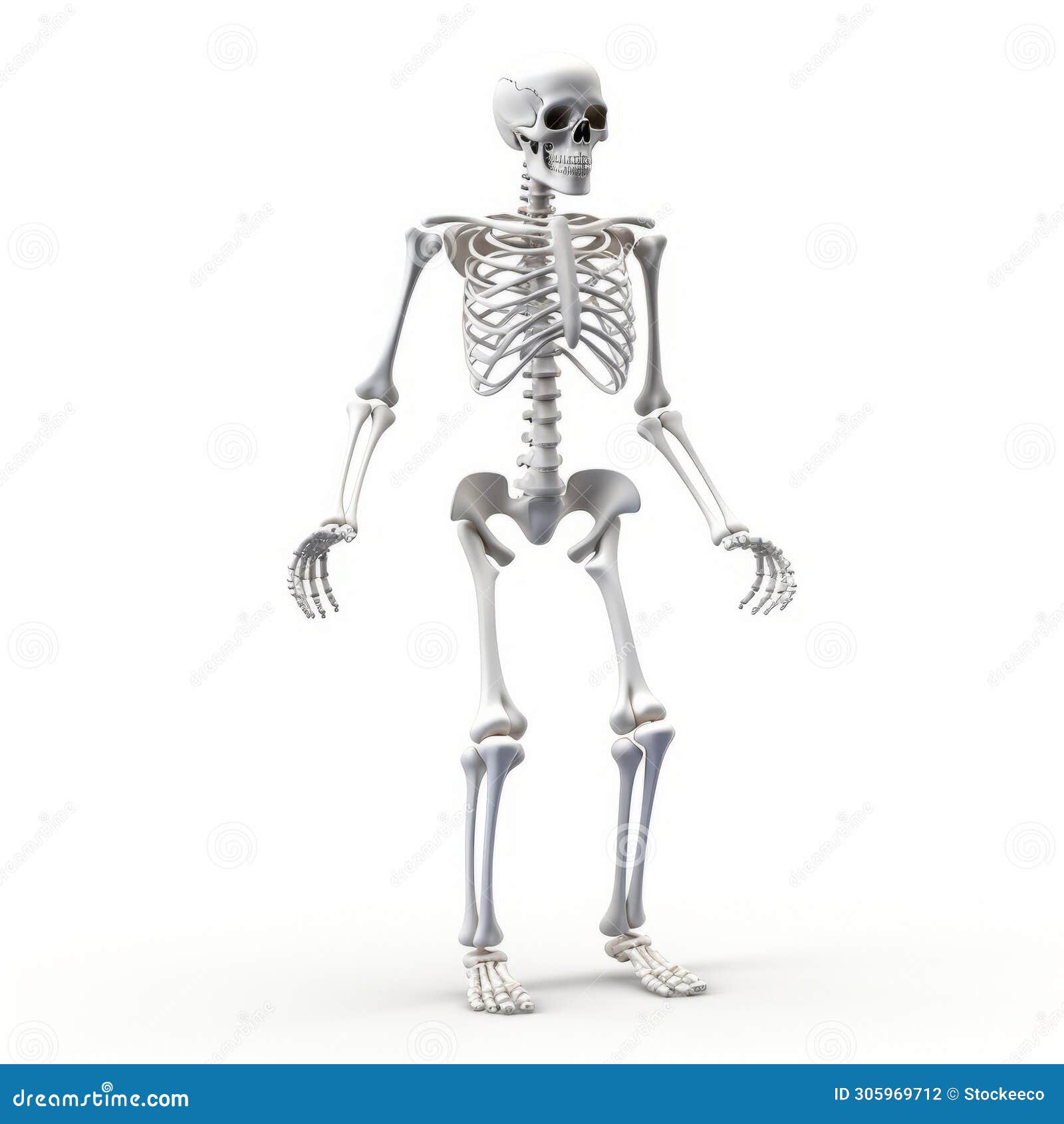 3d Skeleton on White Background: High Resolution, Depth of Field ...