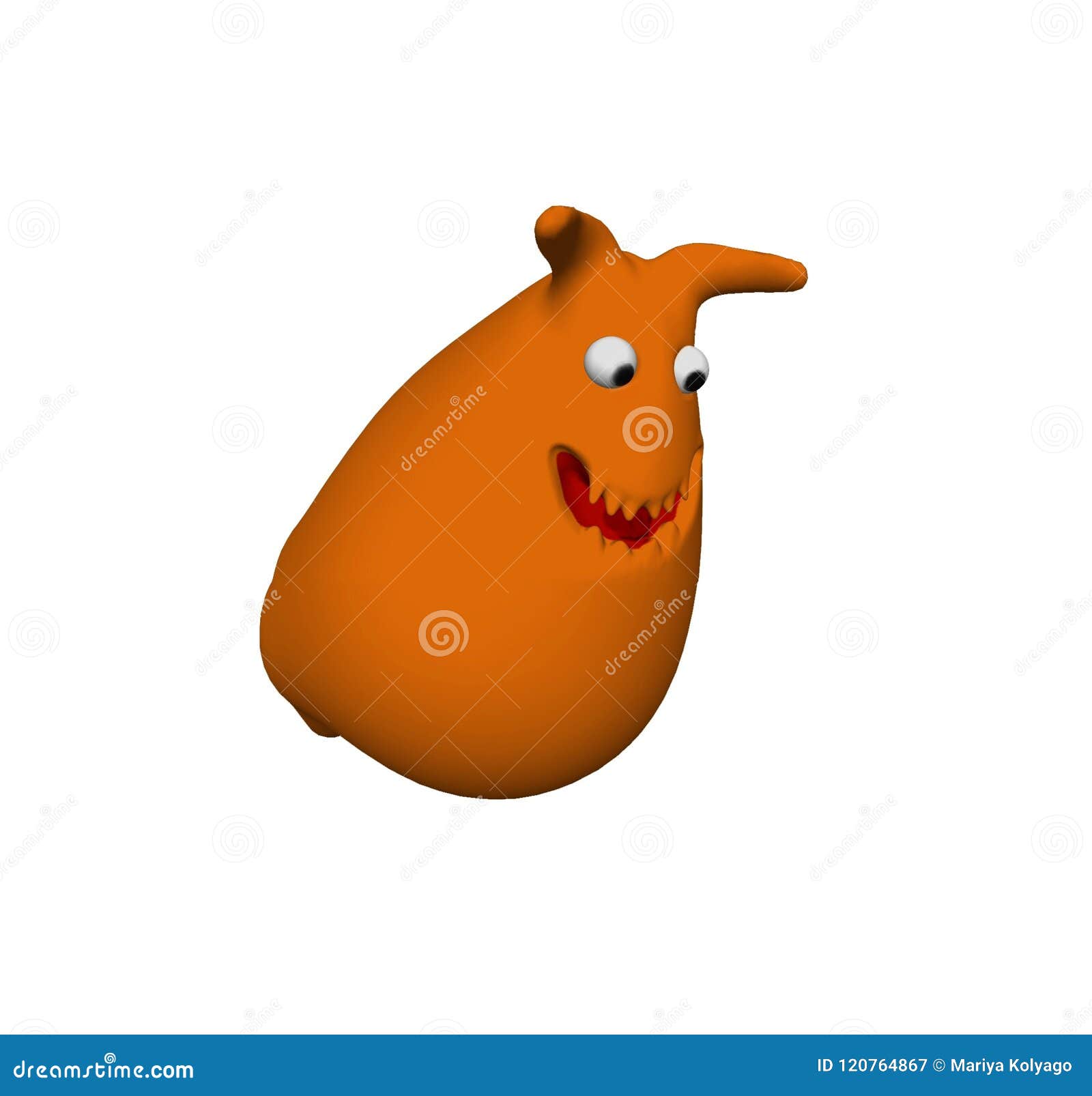 3D Slug Isolate on White Background. Stock Illustration - Illustration ...