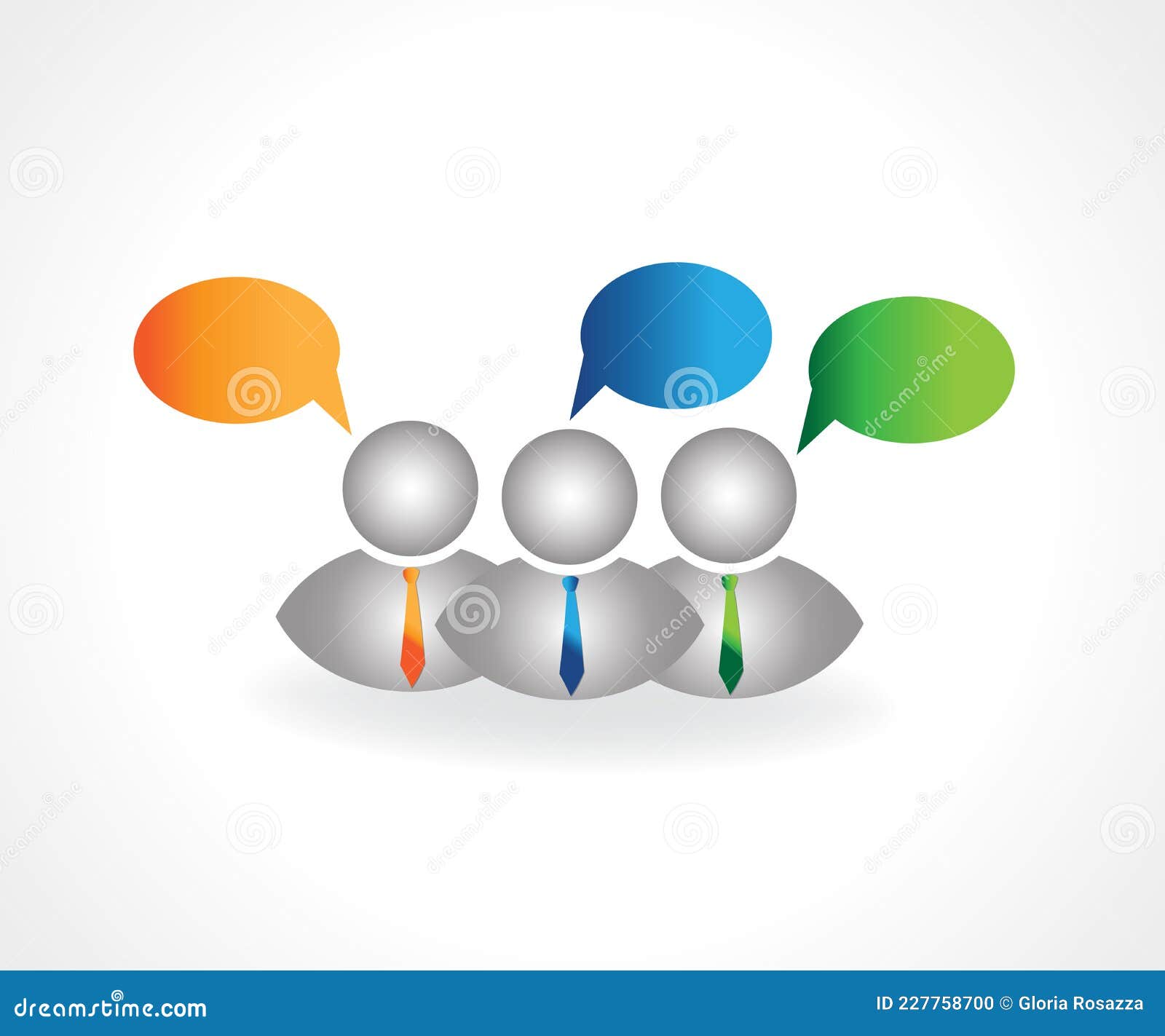 3D Small Group of People Talking Speech Vector Logo Design Stock Vector ...
