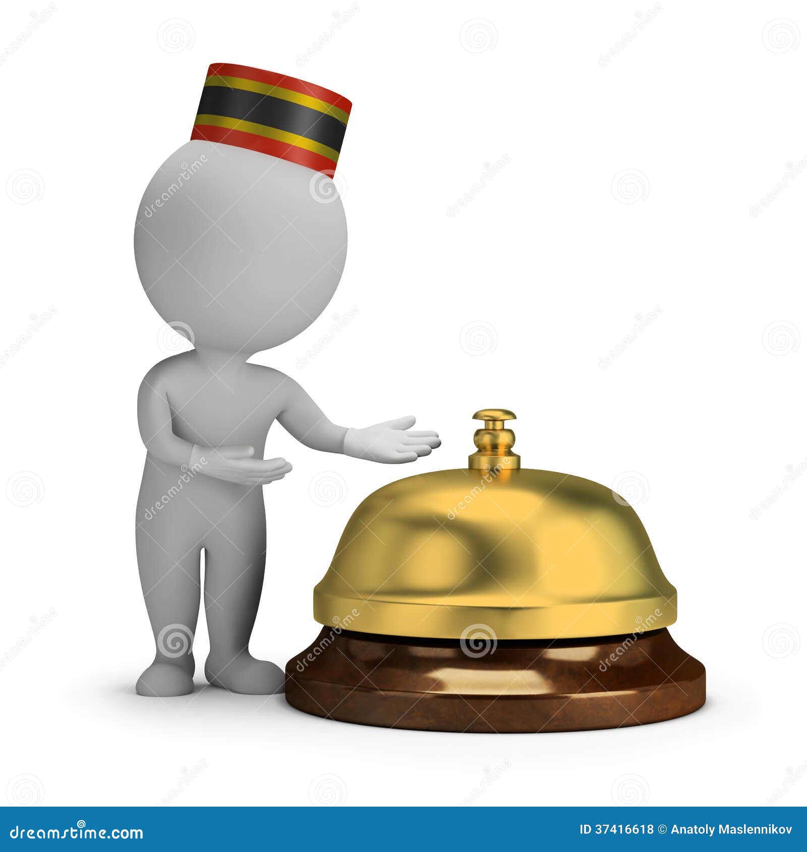 Service Bell Isolated On White Background Stock Photo | CartoonDealer ...