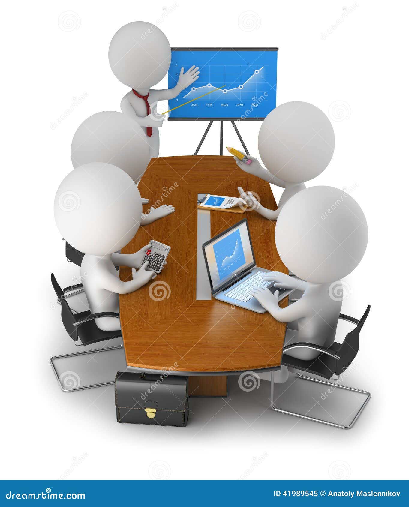 3d Small People - Business Meeting Royalty-Free Stock Photo ...