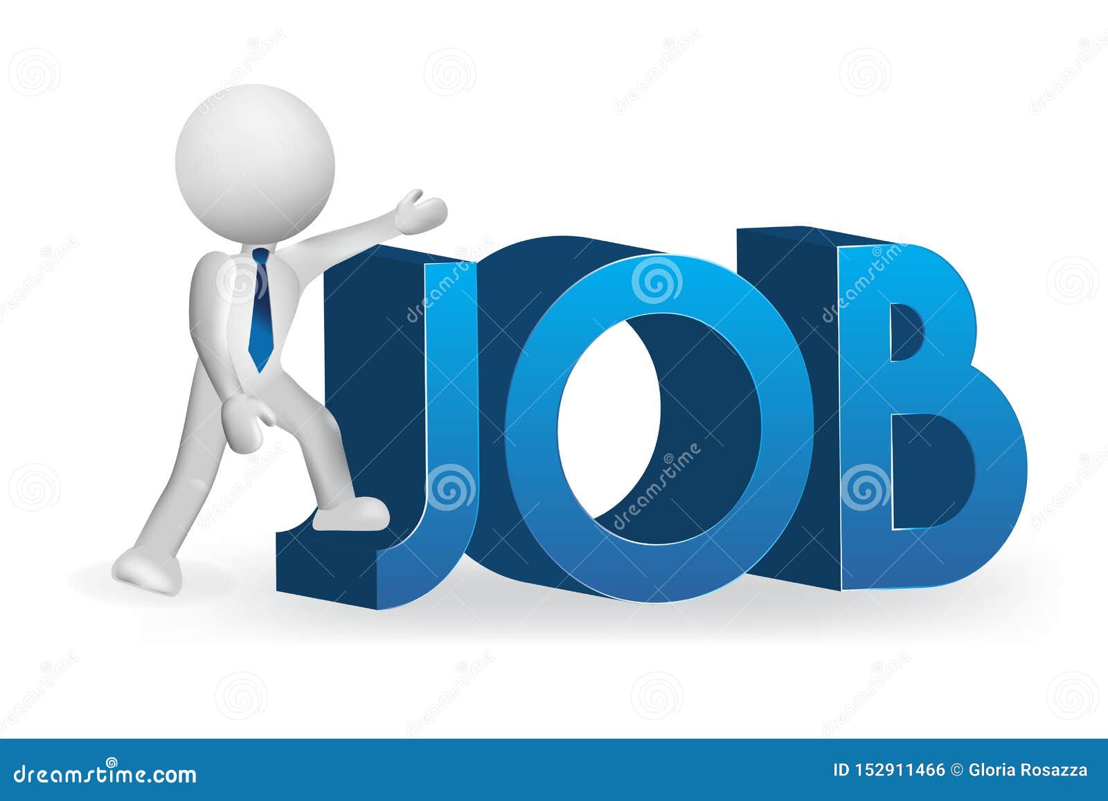 3D Small People Finding a Job Logo Vector Image Stock Vector ...