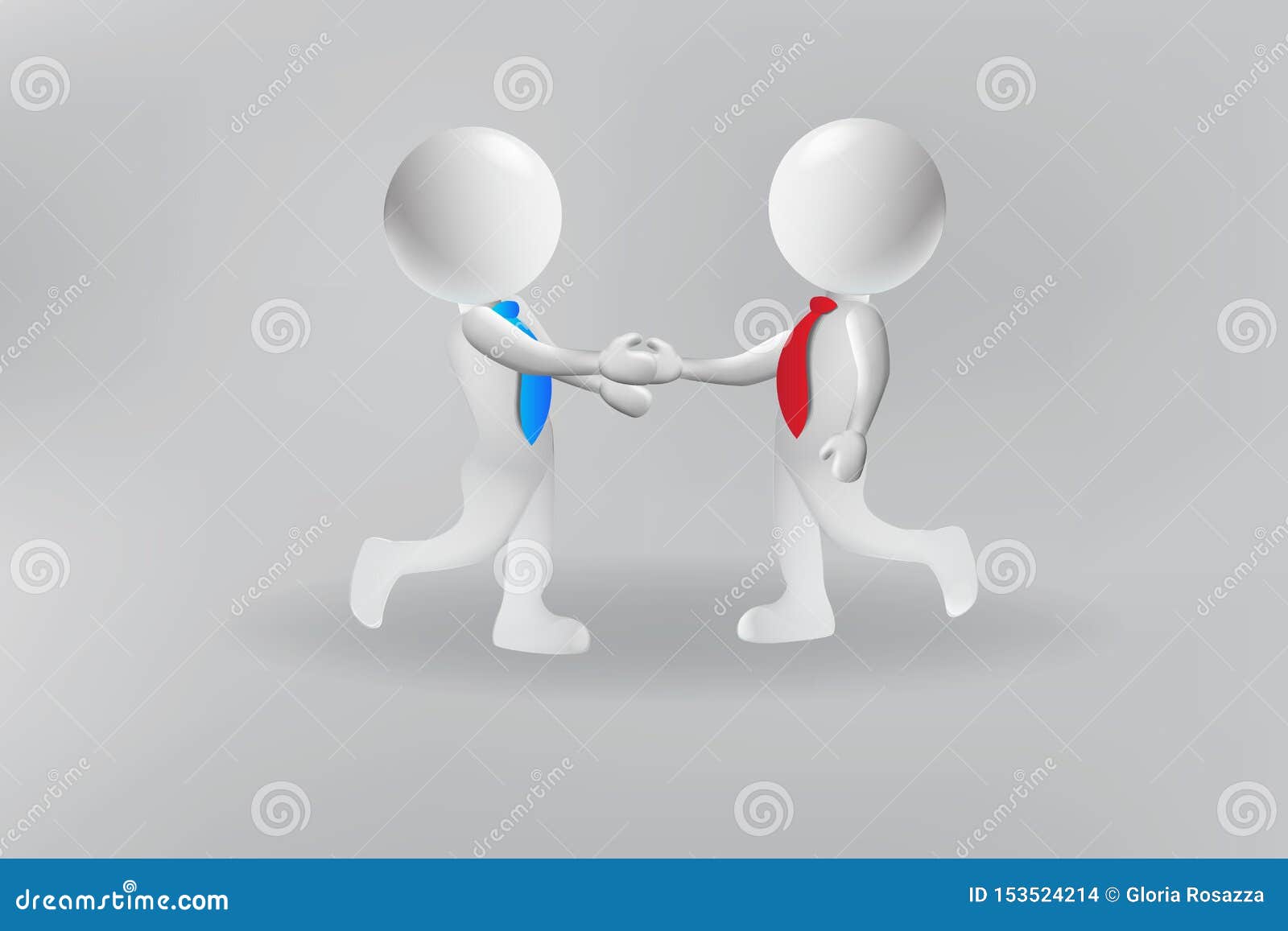 3D Small People Handshake Business Logo Vector Design Stock Vector ...