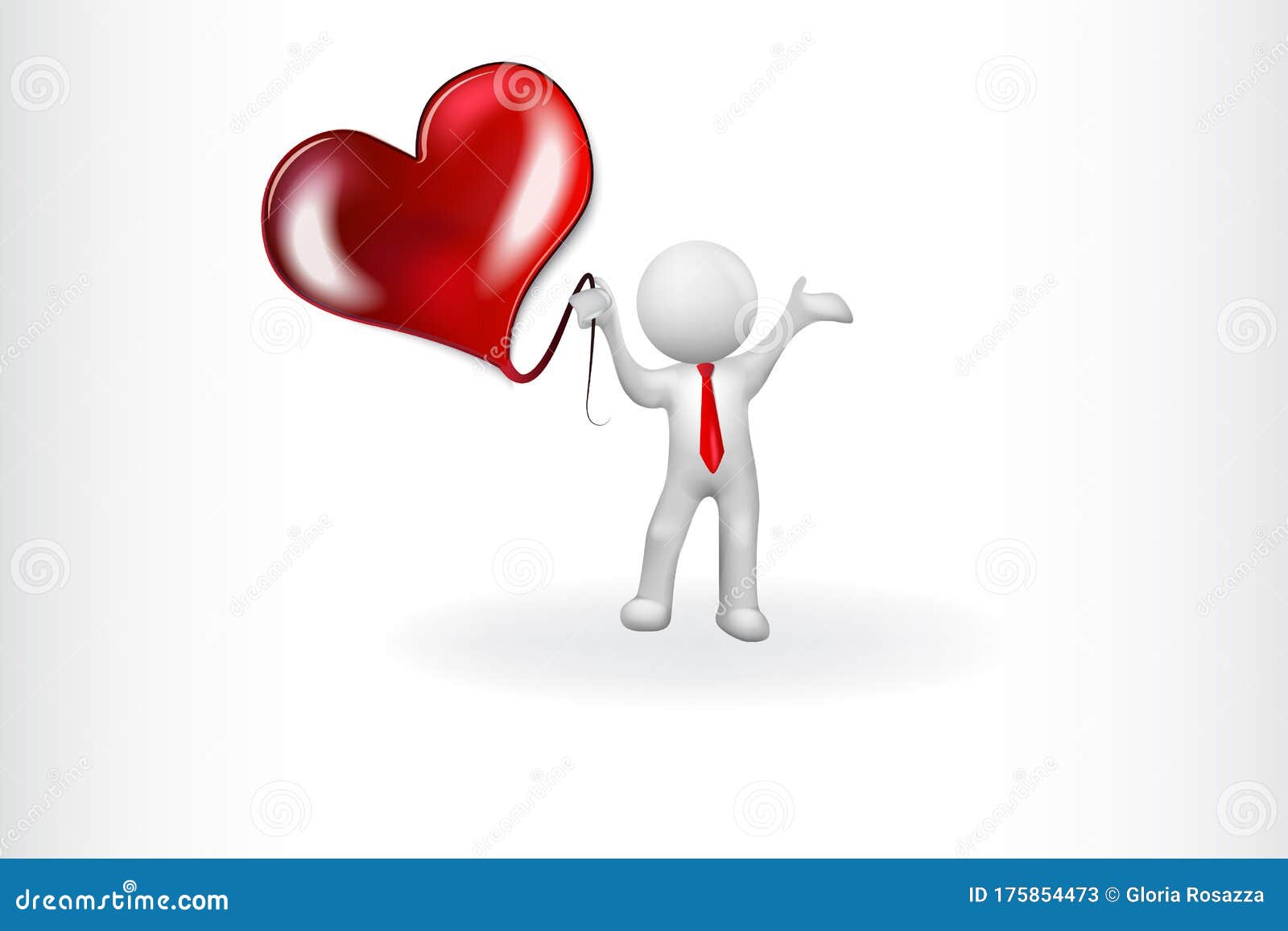 3d Small People - Love Heart Vector Stock Vector - Illustration of ...