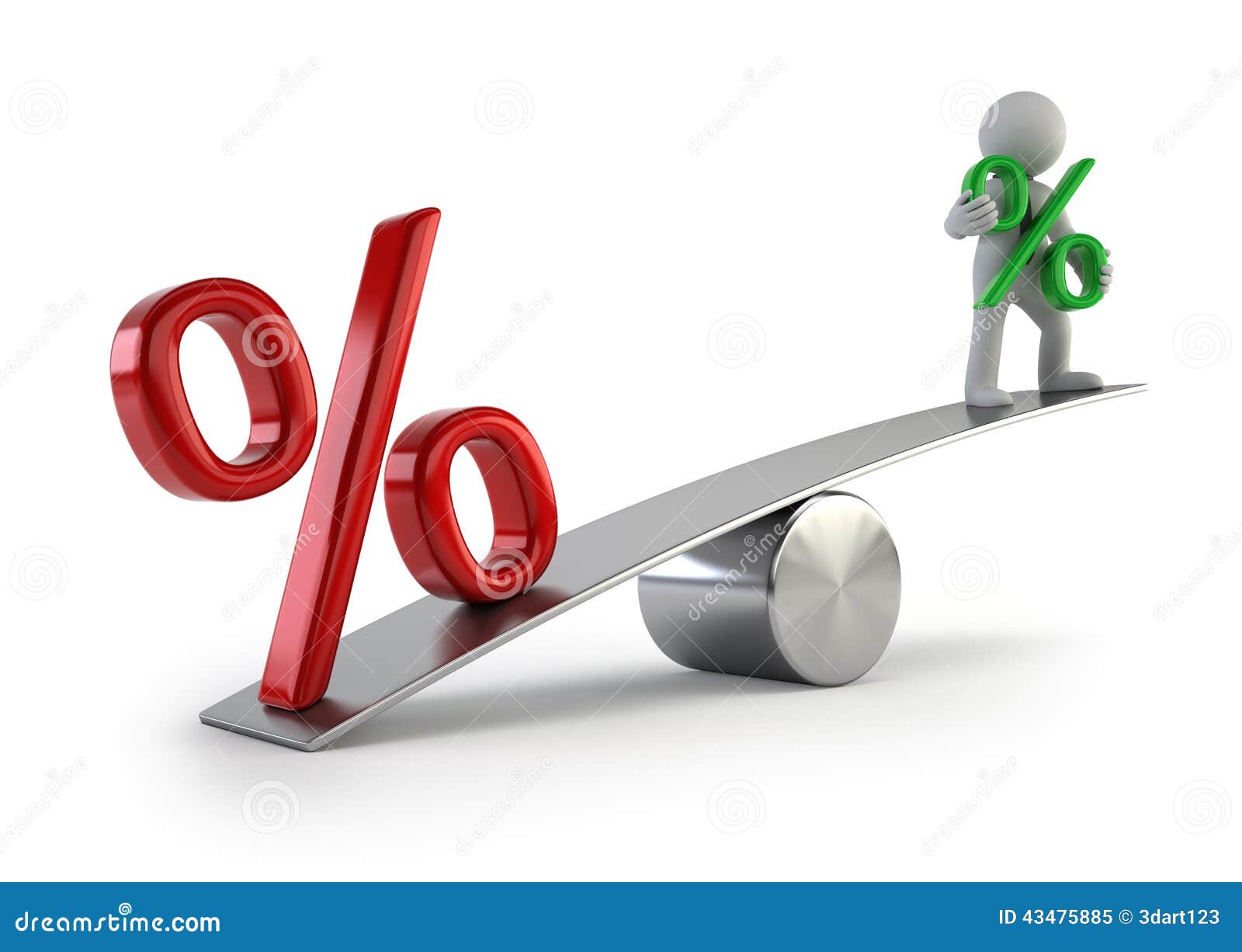3d Small People - Low Interest Rates Stock Illustration - Illustration ...