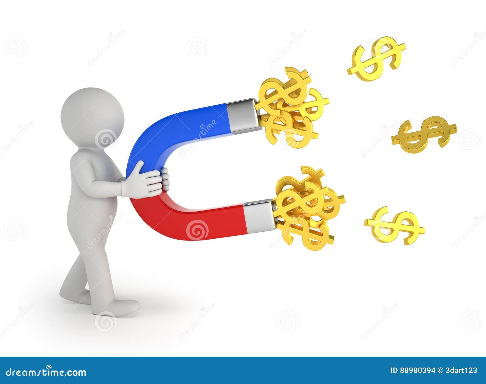 Money Magnet Vector Cartoon Illustration | CartoonDealer.com #81026839