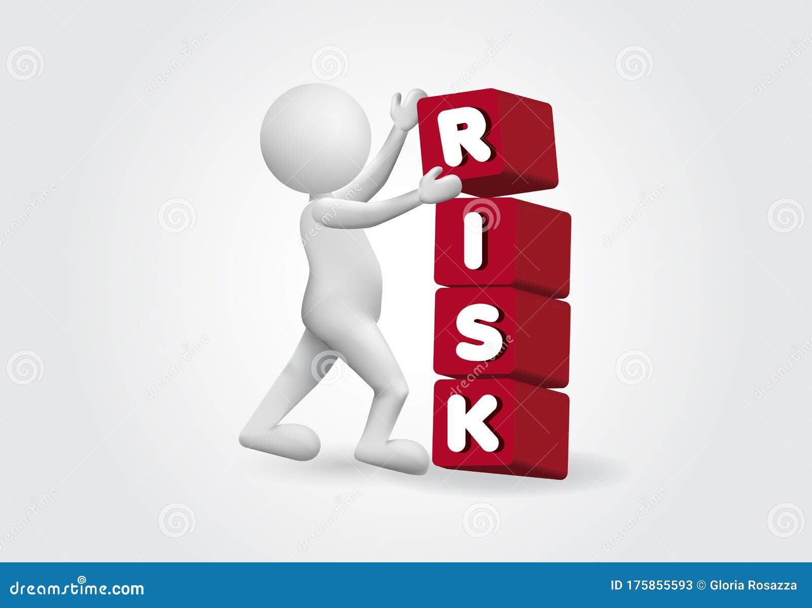 3d Small People Placing Risk Cubes Vector Stock Vector - Illustration ...