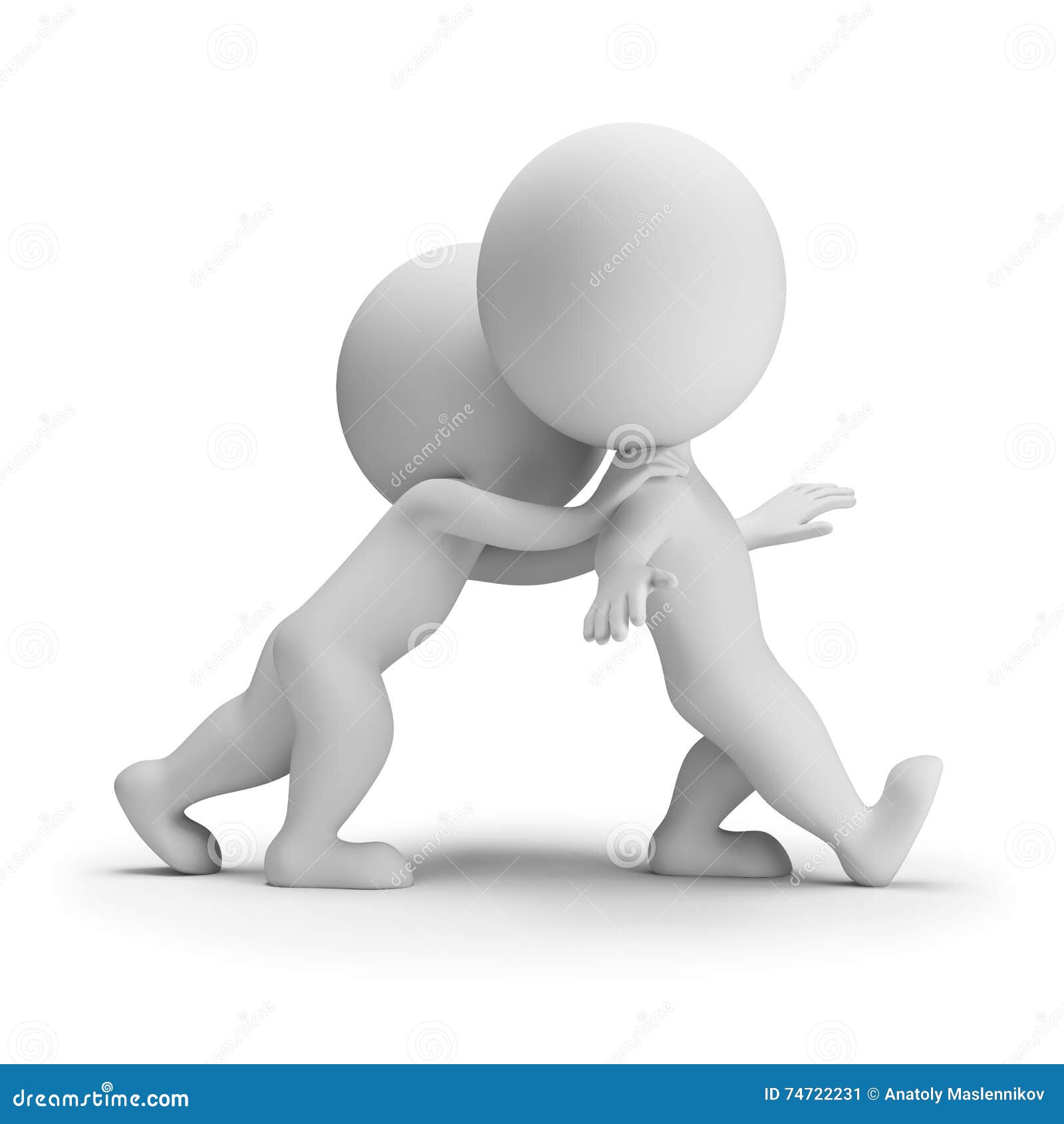 3d Small People - Pushes Another Stock Illustration - Illustration of ... 3d Small People - Pushes Another Stock Illustration - Illustration of ...