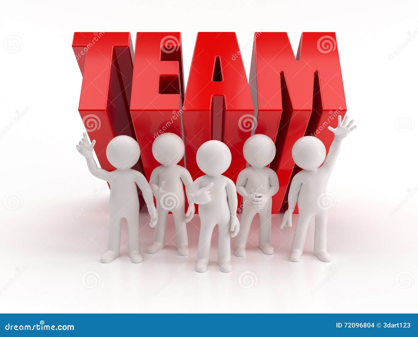 3d Small People - Reliable Team Stock Illustration - Illustration of ...