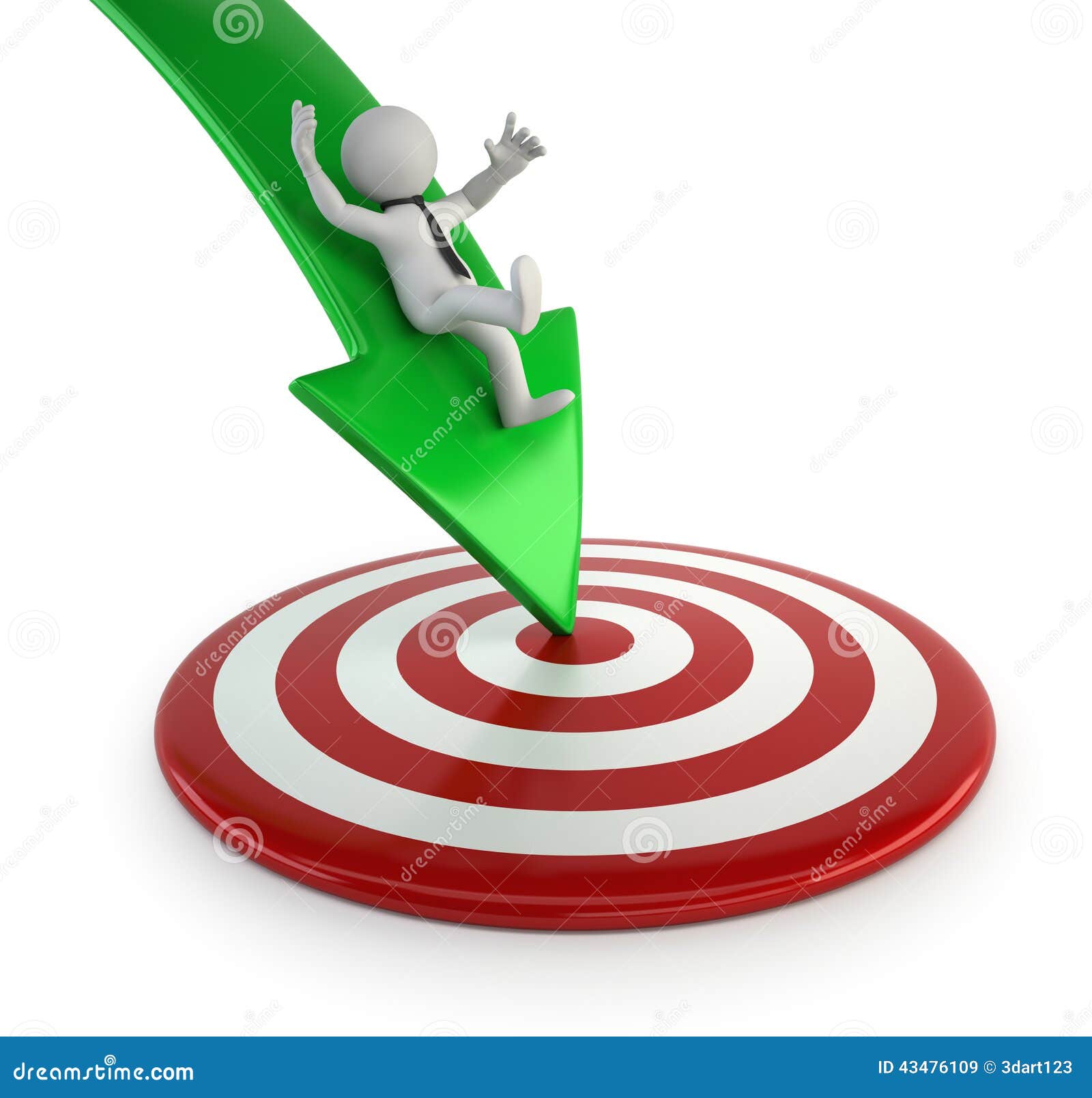 3d Small People - To Achieve the Goal Stock Illustration - Illustration ...