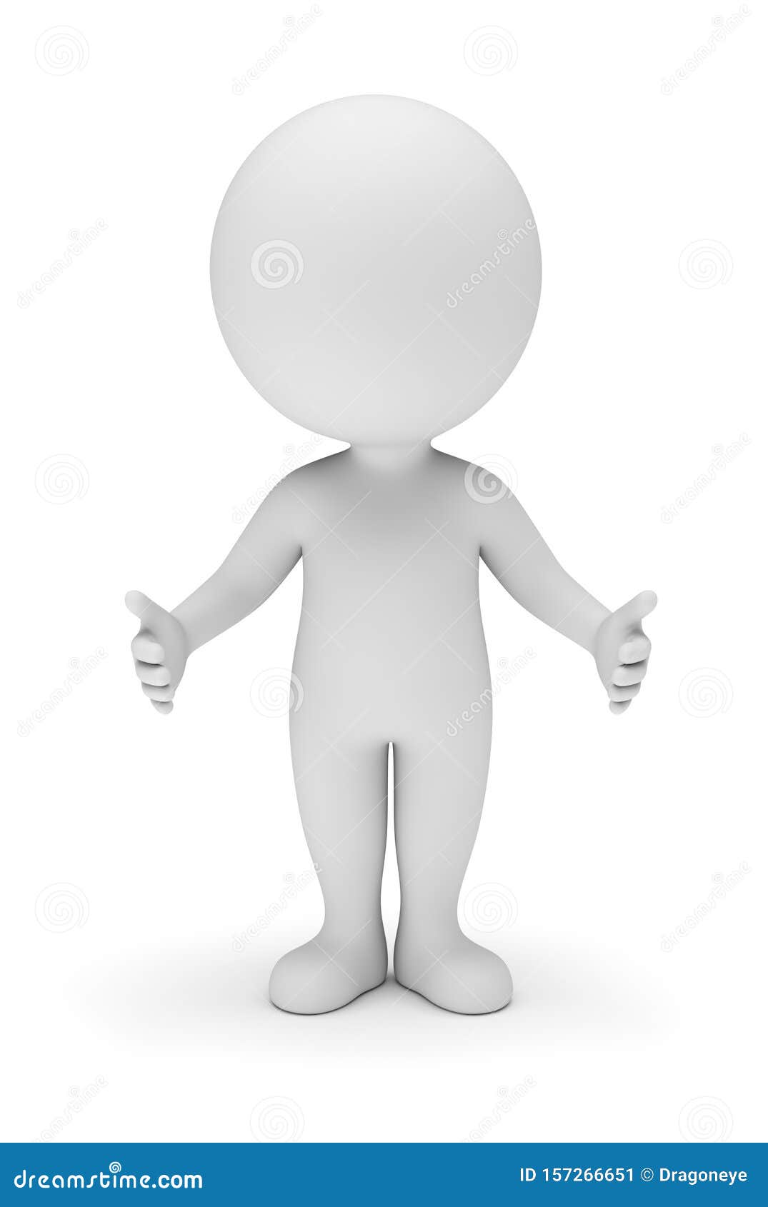 3D Small People - Welcome Greeting Stock Illustration - Illustration of ...