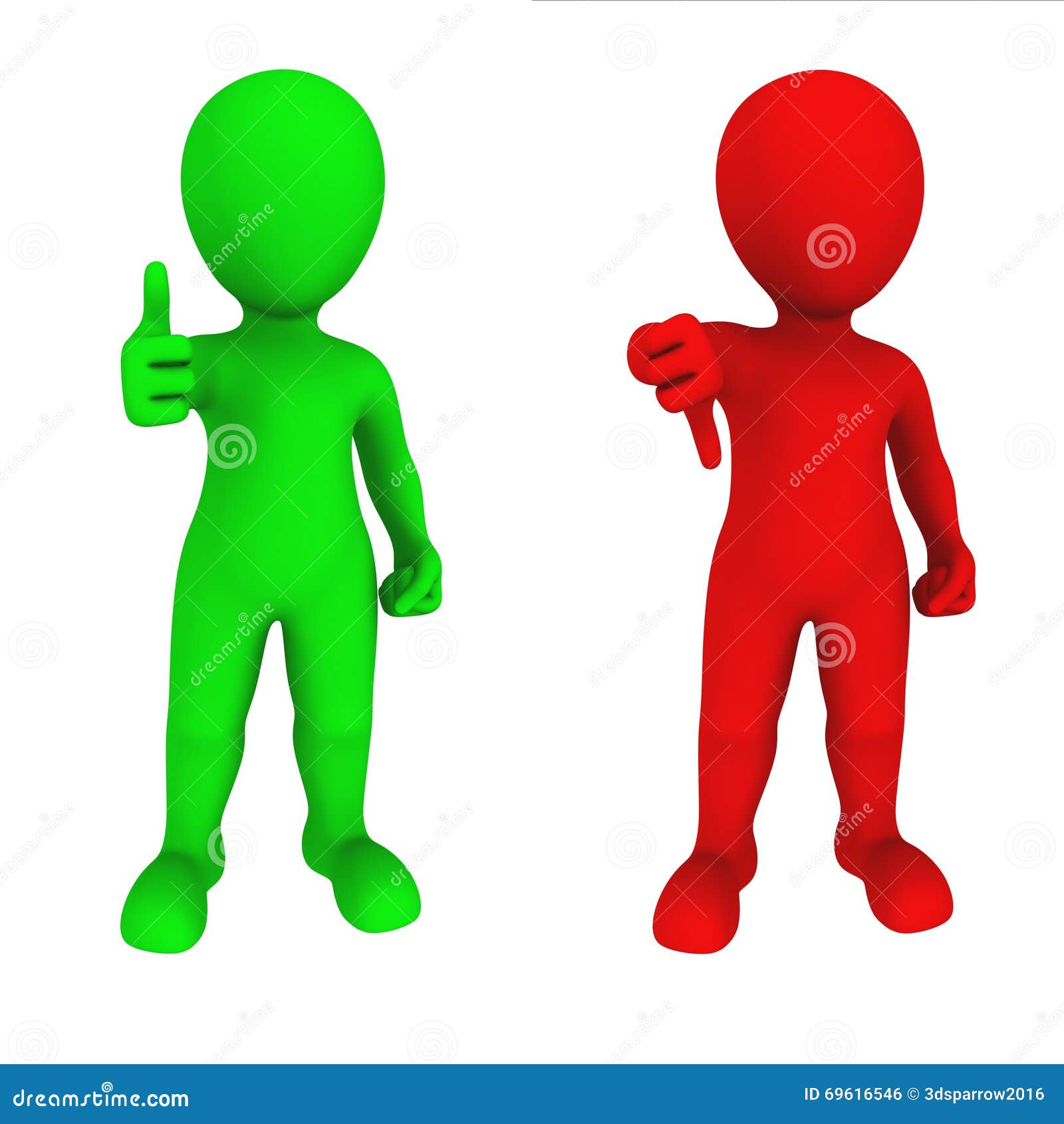 3d Small People. YES and NO Stock Illustration - Illustration of good ...