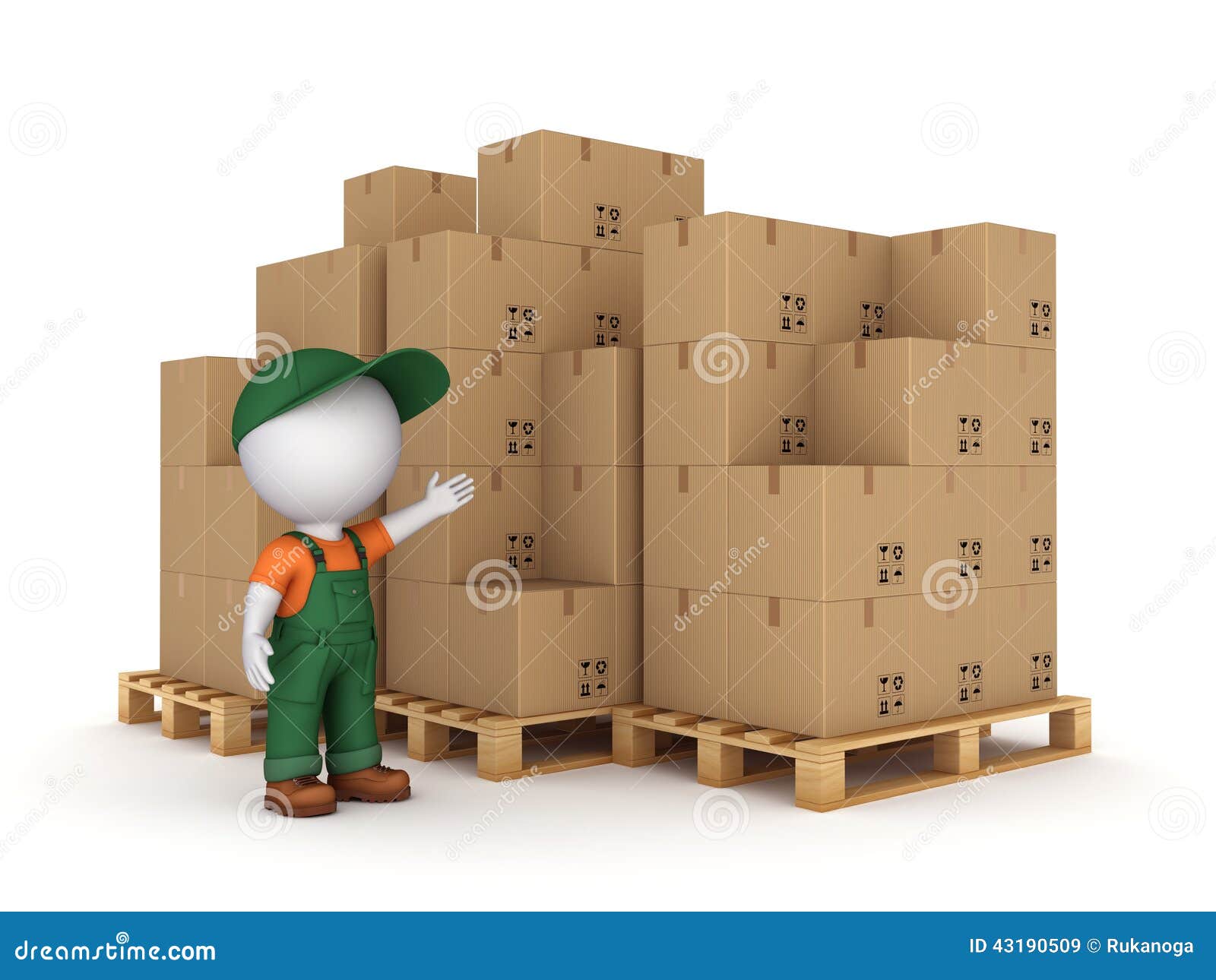 3d Small Person Behind The Wall Of Tick Marks. Stock Photo ...