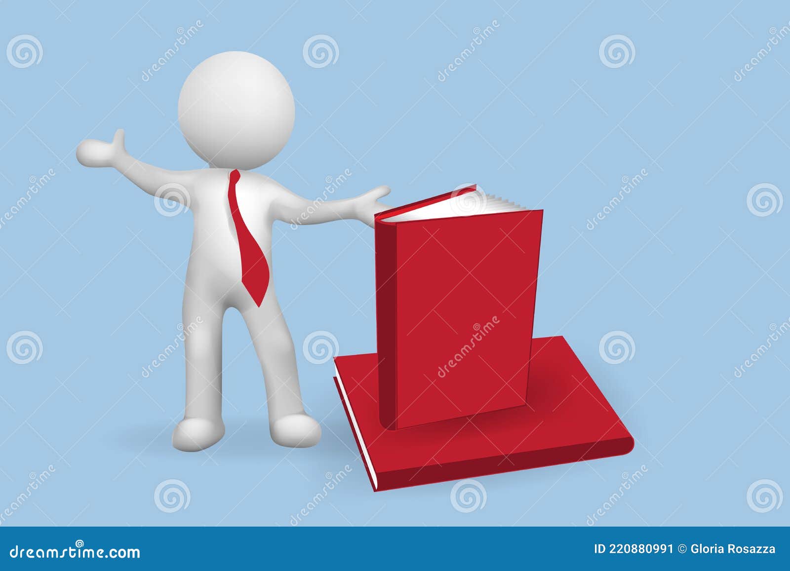 3d Small White People Education Books Vector Stock Vector ...