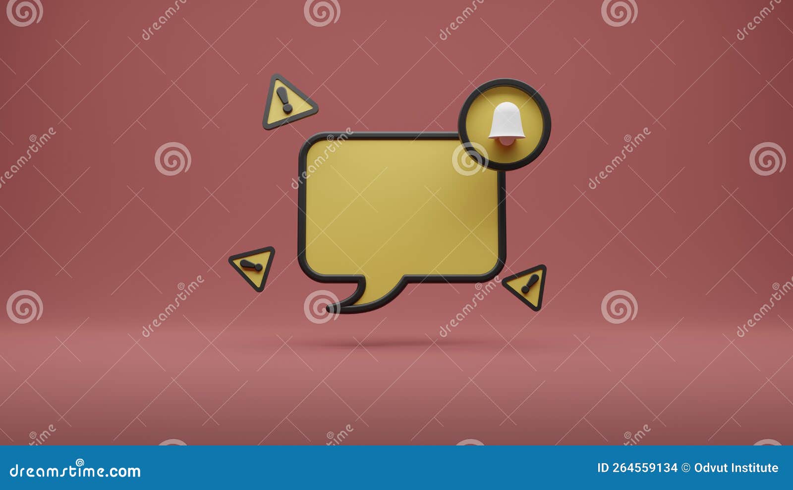 3d Smart Notification Status Design, 3D Speech Bubble Messages Stock ...