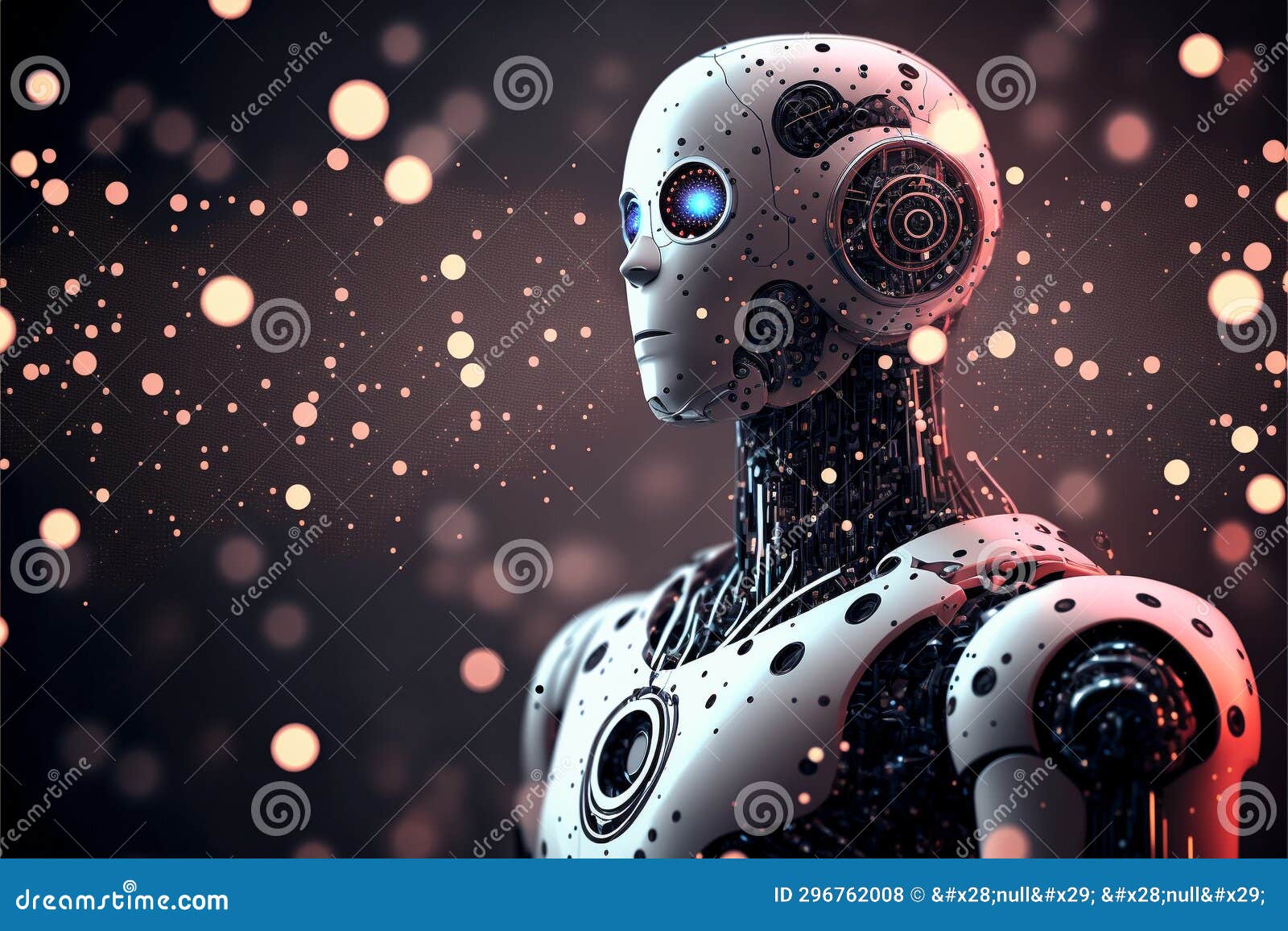 3d Smart Robot and Artificial Intelligence Thinking with the Learning ...