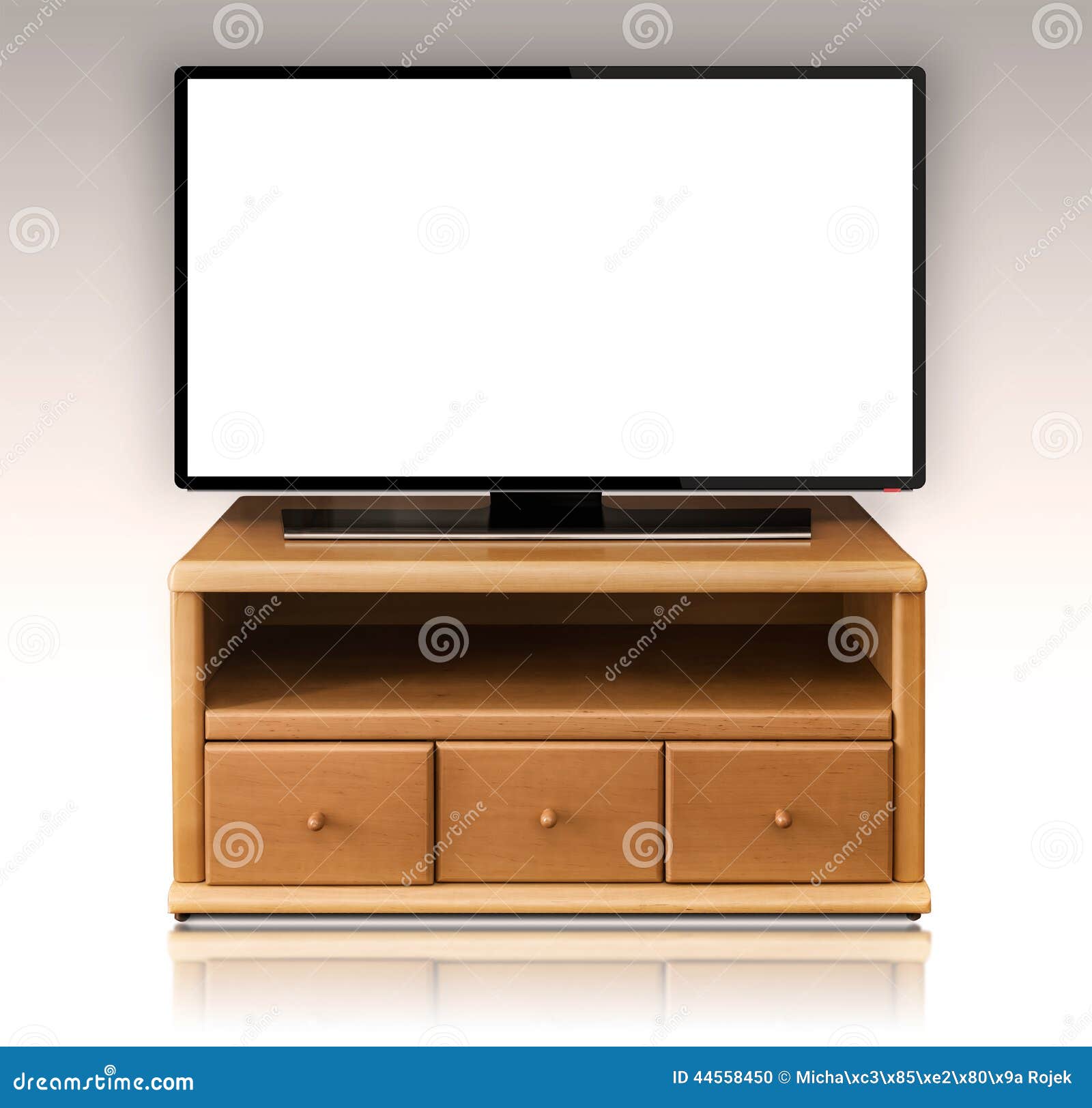 3d Smart Tv with Blank Screen. Stock Photo - Image of data, display ...