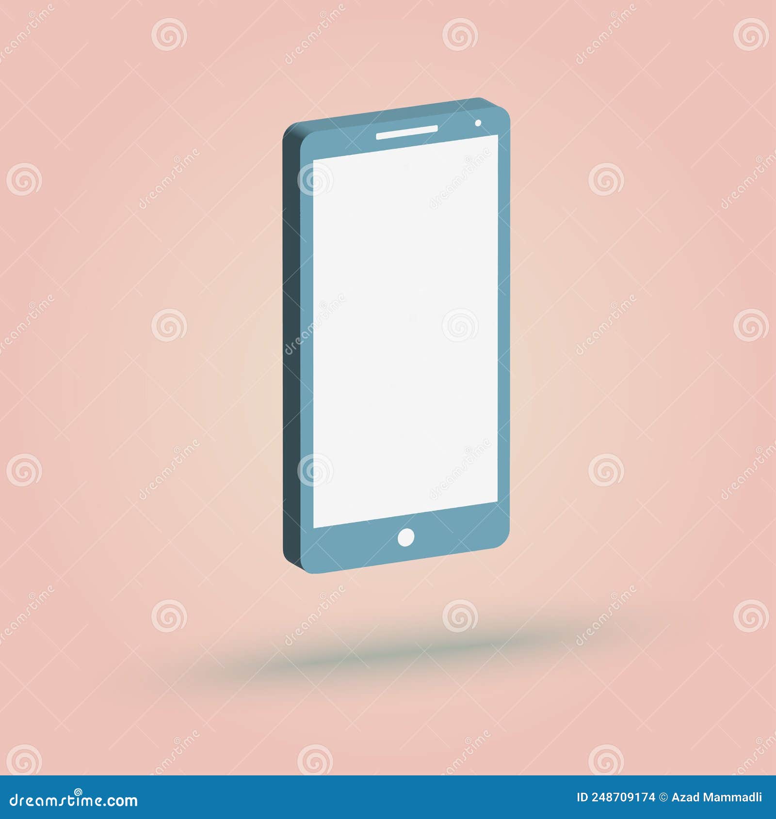 3d Smartphone Icon Symbol. Vector Stock Vector - Illustration of sign ...