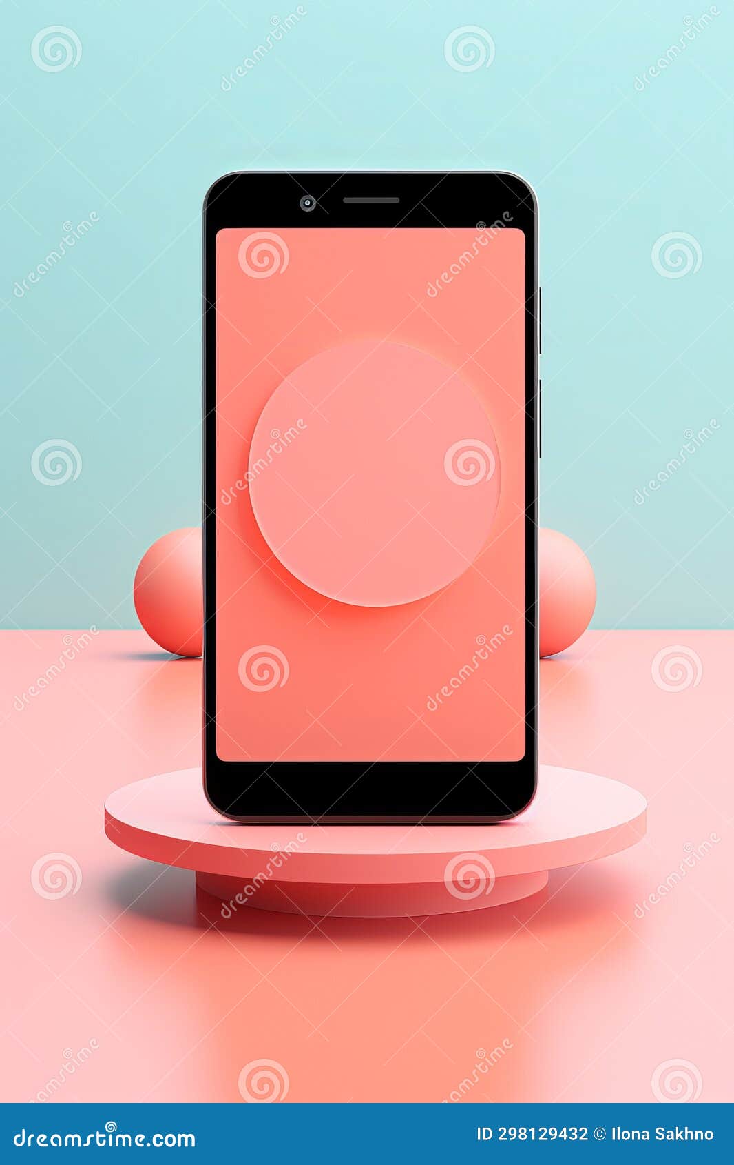 A 3d Smartphone, Minimal Style, Blender Stock Illustration ...