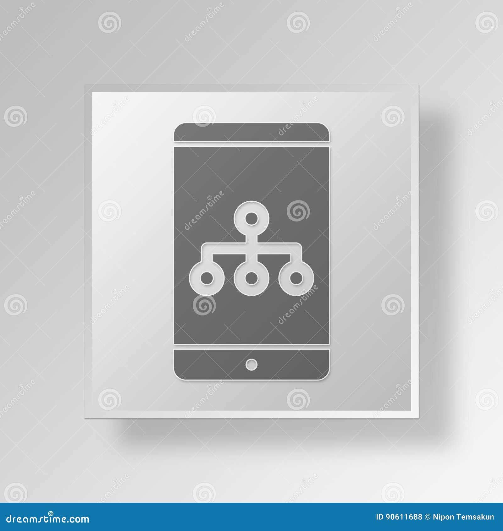 3D Smartphone Structure Icon Business Concept Stock Illustration ...