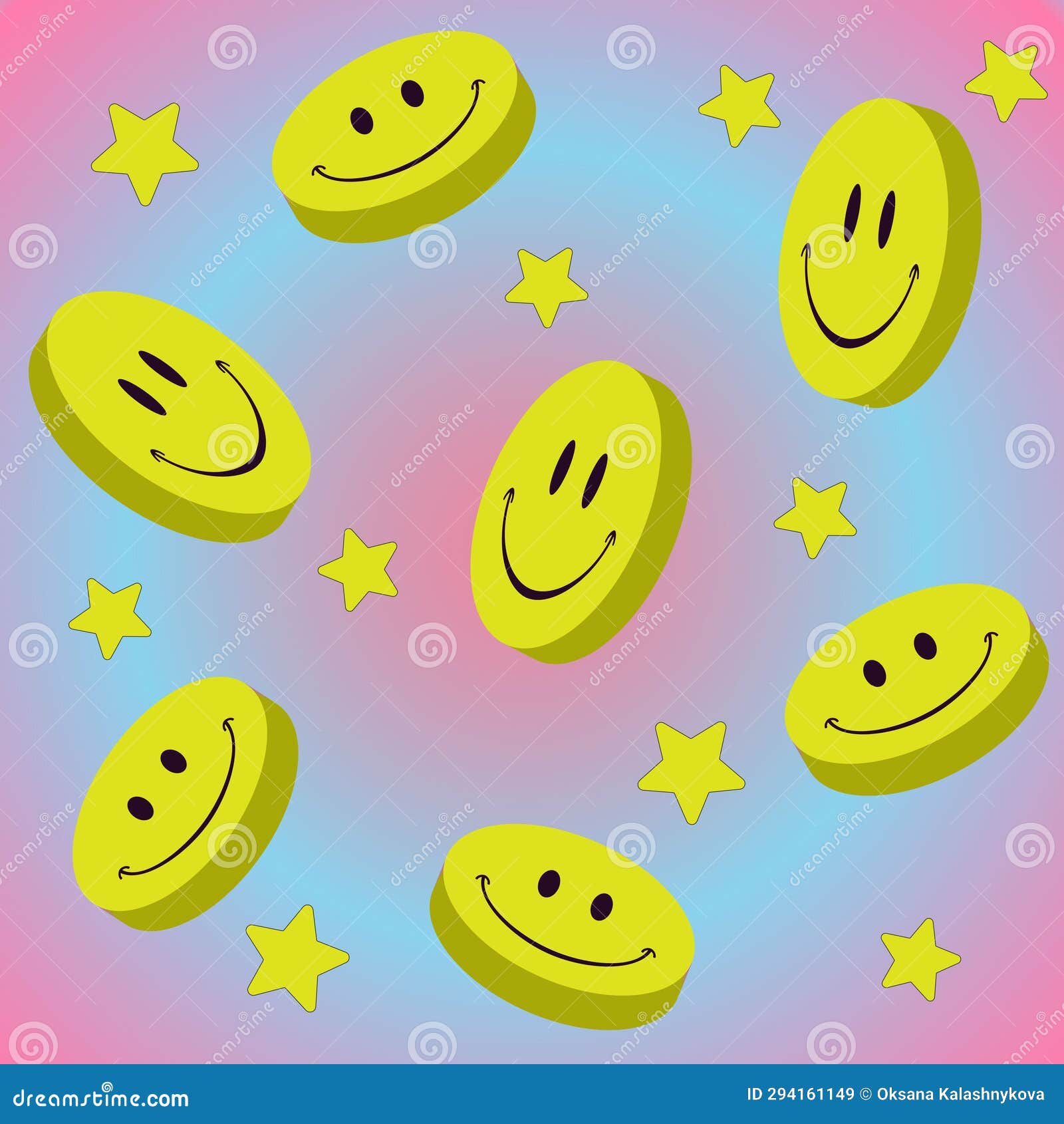 3d Abstract Smiley Personage, Mascot Design, Funny Face, Cute Icon ...