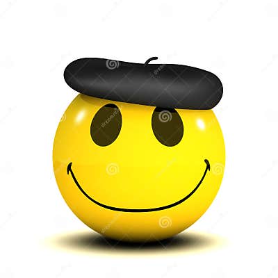 3d Smiley beret stock illustration. Illustration of smiley - 44789859