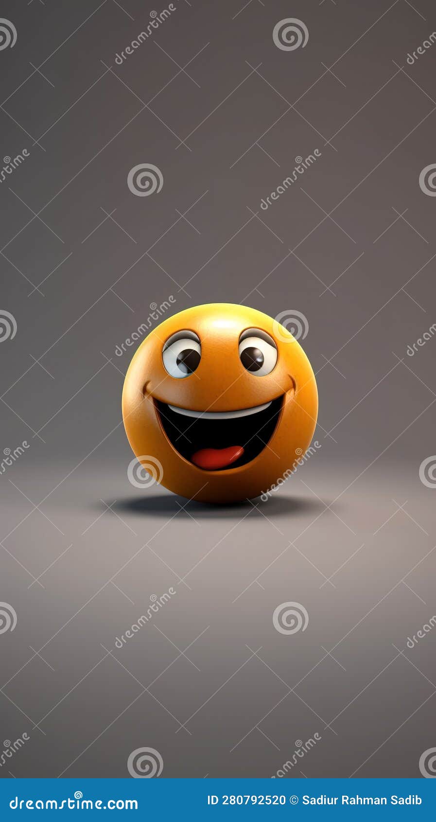 3d Smiley Face. 3D Emoji Icon Stock Illustration - Illustration of ...