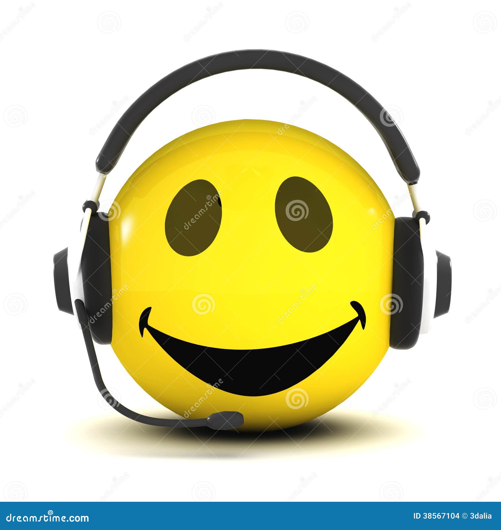 Headset Smiley Face Clip Art