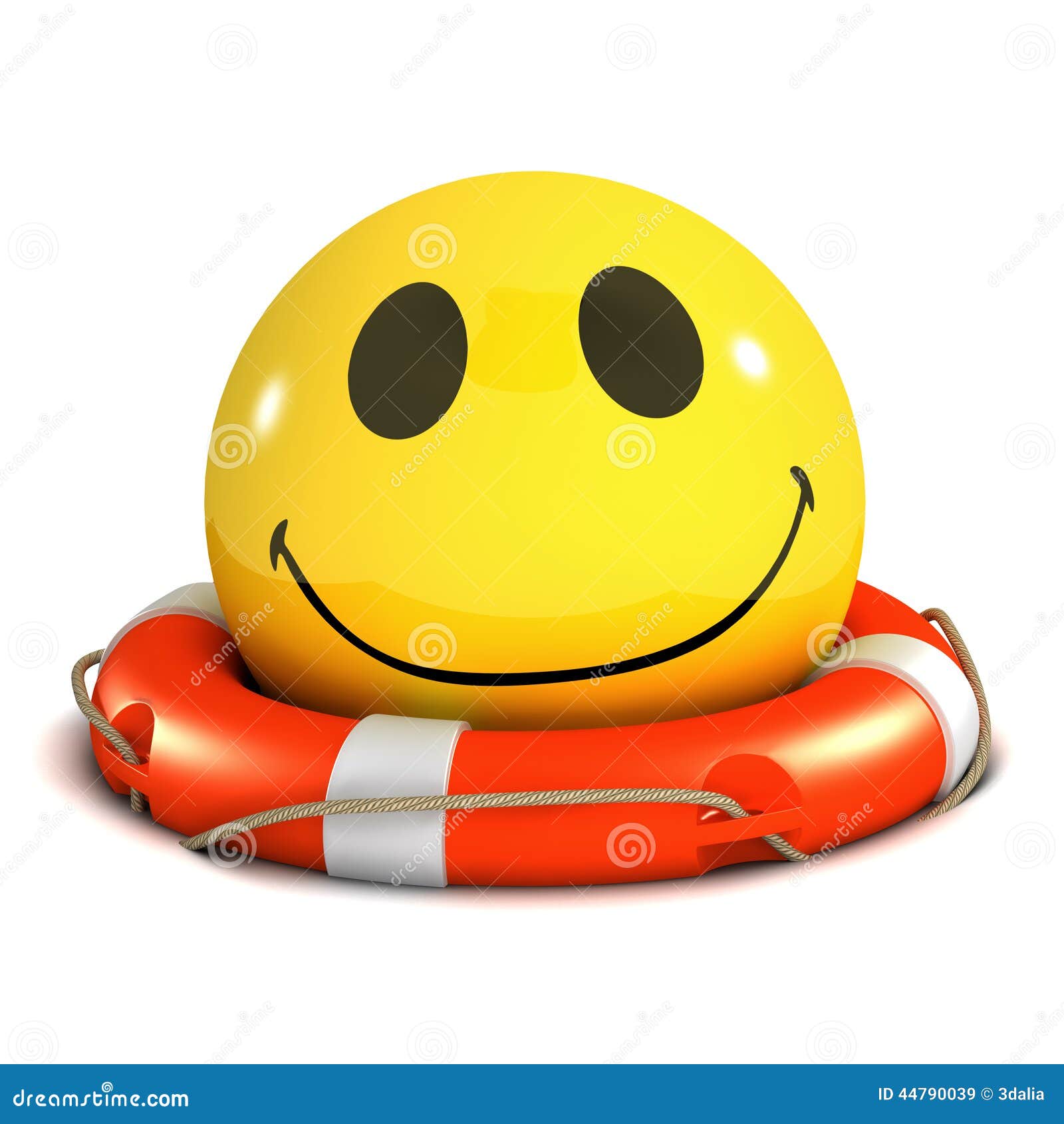 3d Smiley Rescue Stock Illustration - Image: 44790039