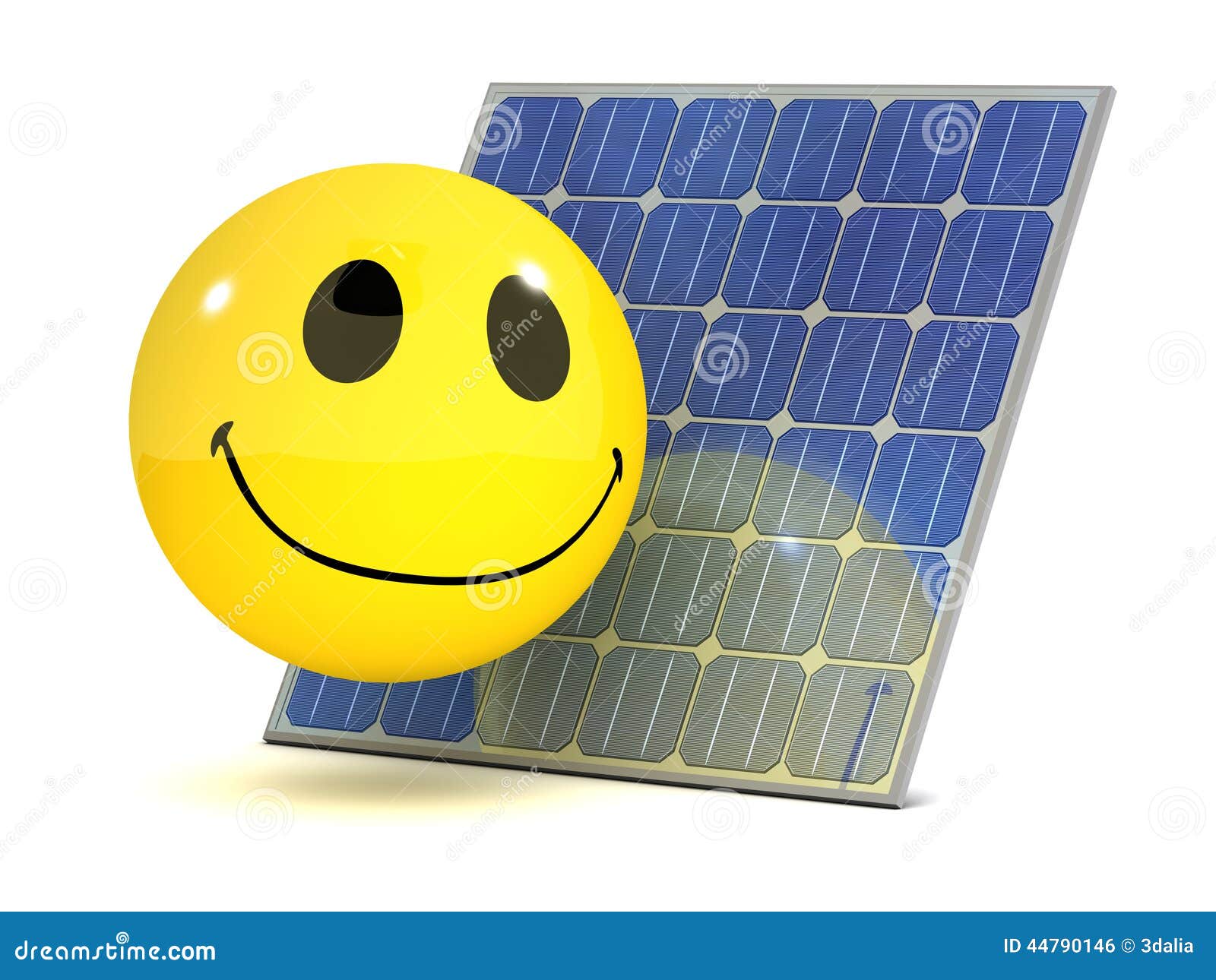 3d Smiley solar panel stock illustration. Illustration of electricity ...