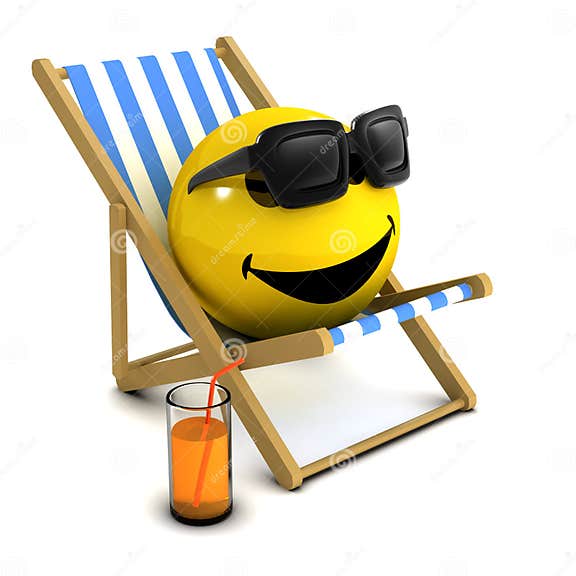 3d Smiley-vakantie vector illustratie. Illustration of emoticon - 38945346