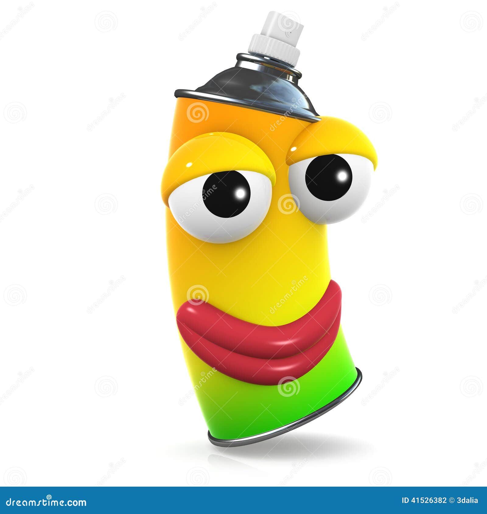 3d Smiling spraypaint can stock vector. Illustration of spraycan - 41526382