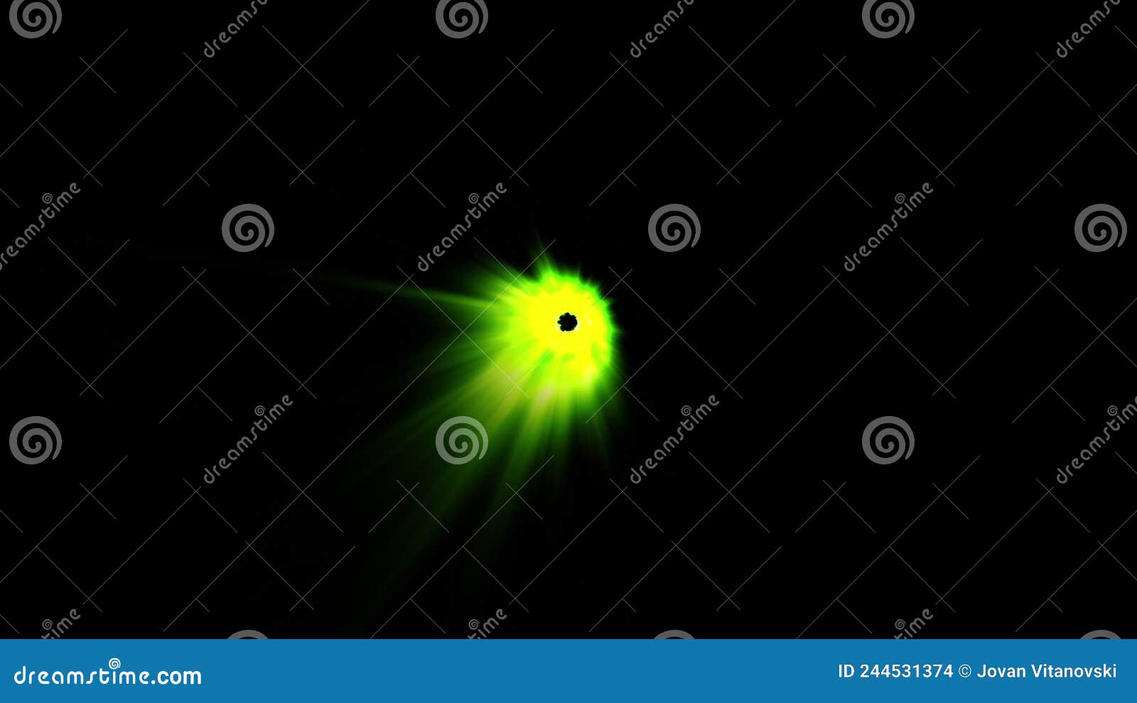 Explosion Shockwave Effect and Divergent Wave Isolated on Black ...