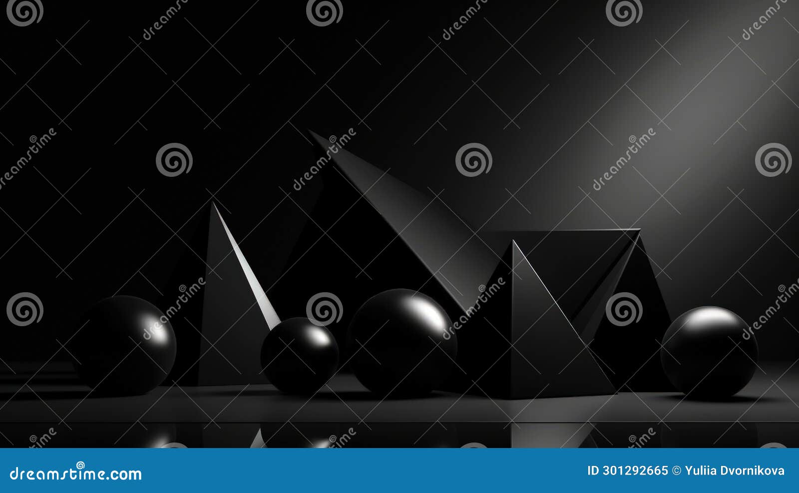 3d Smooth Different Matte Shapes. Abstract Geometric Background with ...