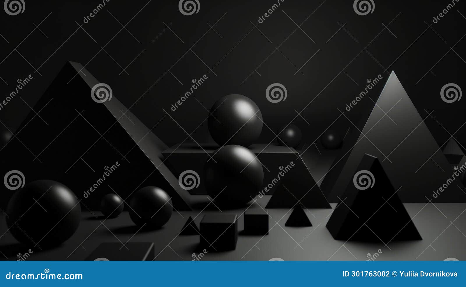 3d Smooth Different Matte Shapes. Abstract Geometric Background with ...