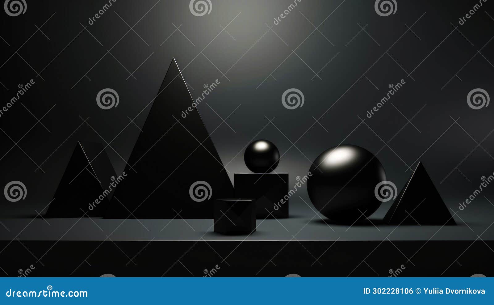 3d Smooth Different Matte Shapes. Abstract Geometric Background with ...
