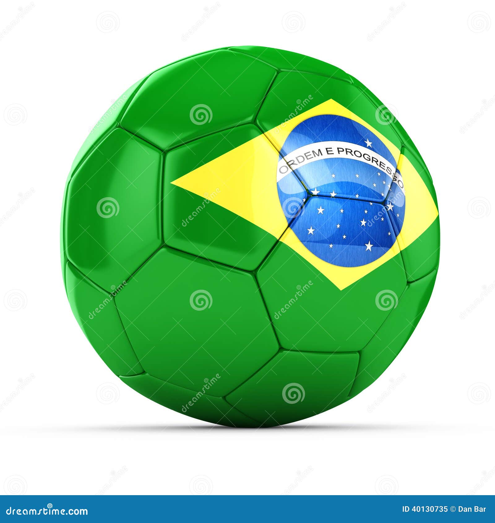 3d Soccer Ball with Brazil Flag Stock Illustration - Illustration of ...
