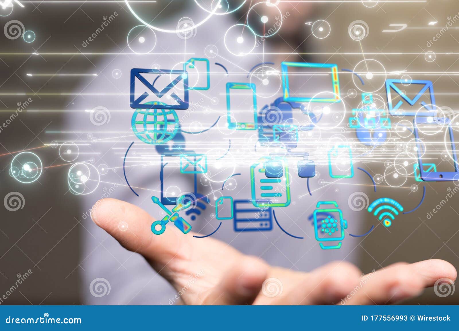 A 3d Social Human Connection Concept Stock Image - Image of science ...