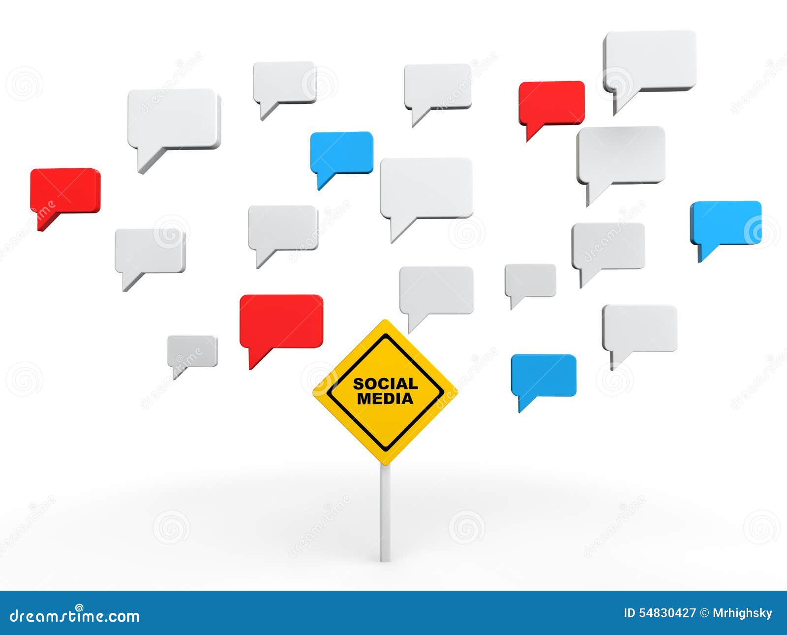 3d Social Media Talk Concept Stock Illustration - Illustration of ...