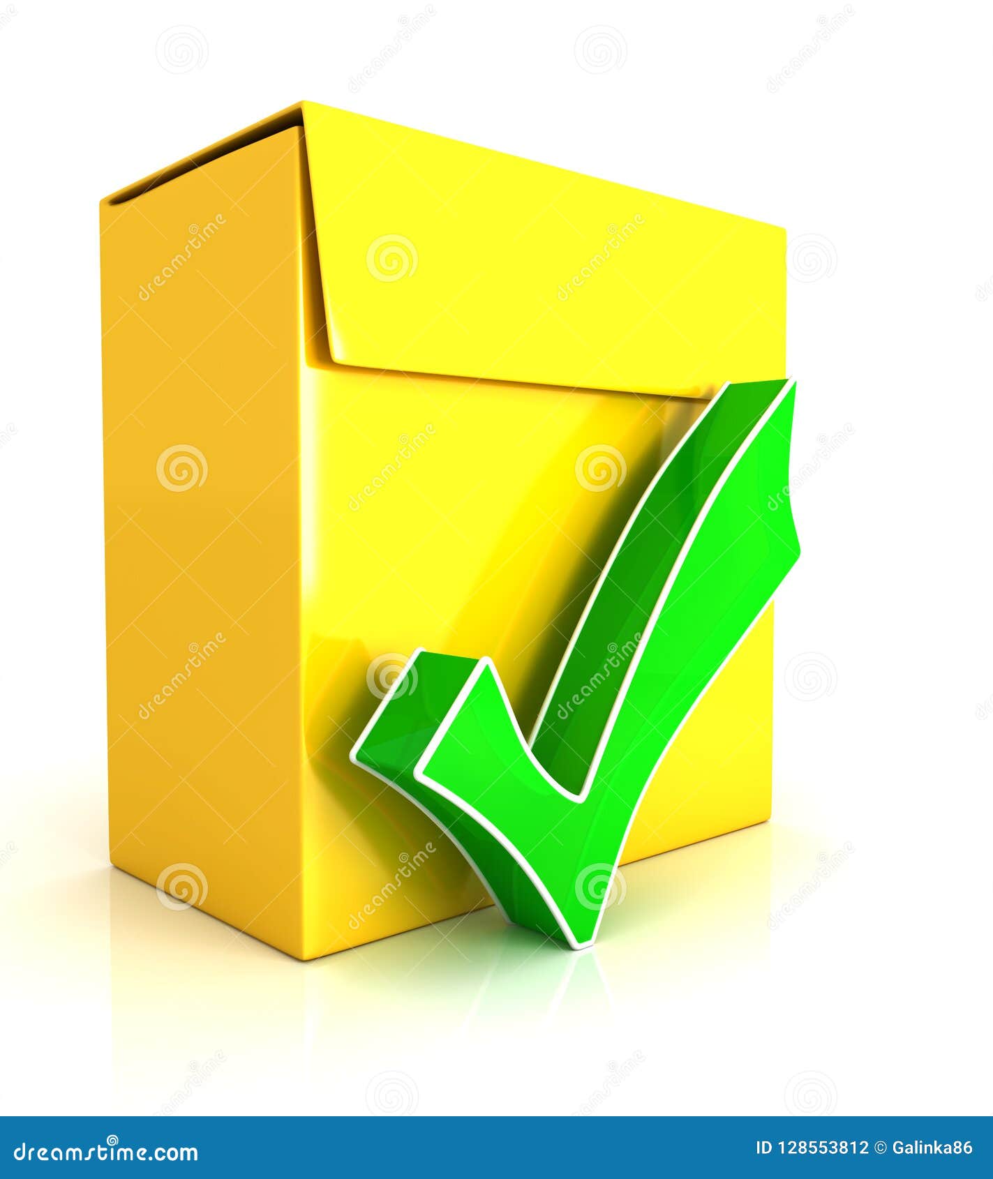3d Software Box - Check Mark Stock Illustration - Illustration of mark ...