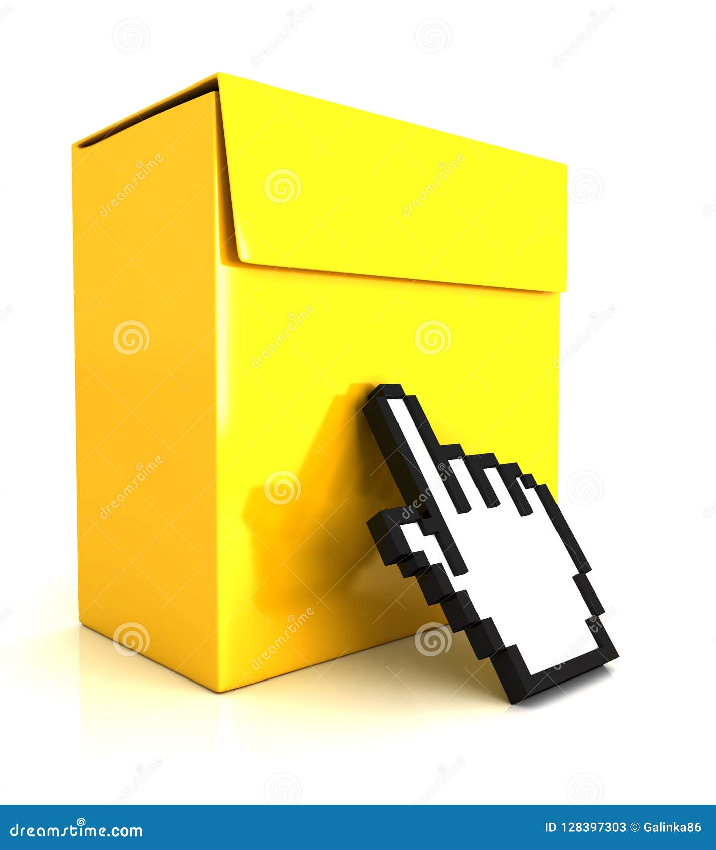 3d software box - cursor stock illustration. Illustration of empty ...