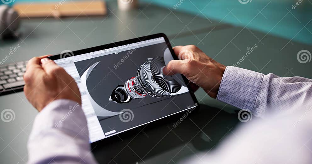 3D Software Engineer Developing Engineering Design Stock Illustration ...