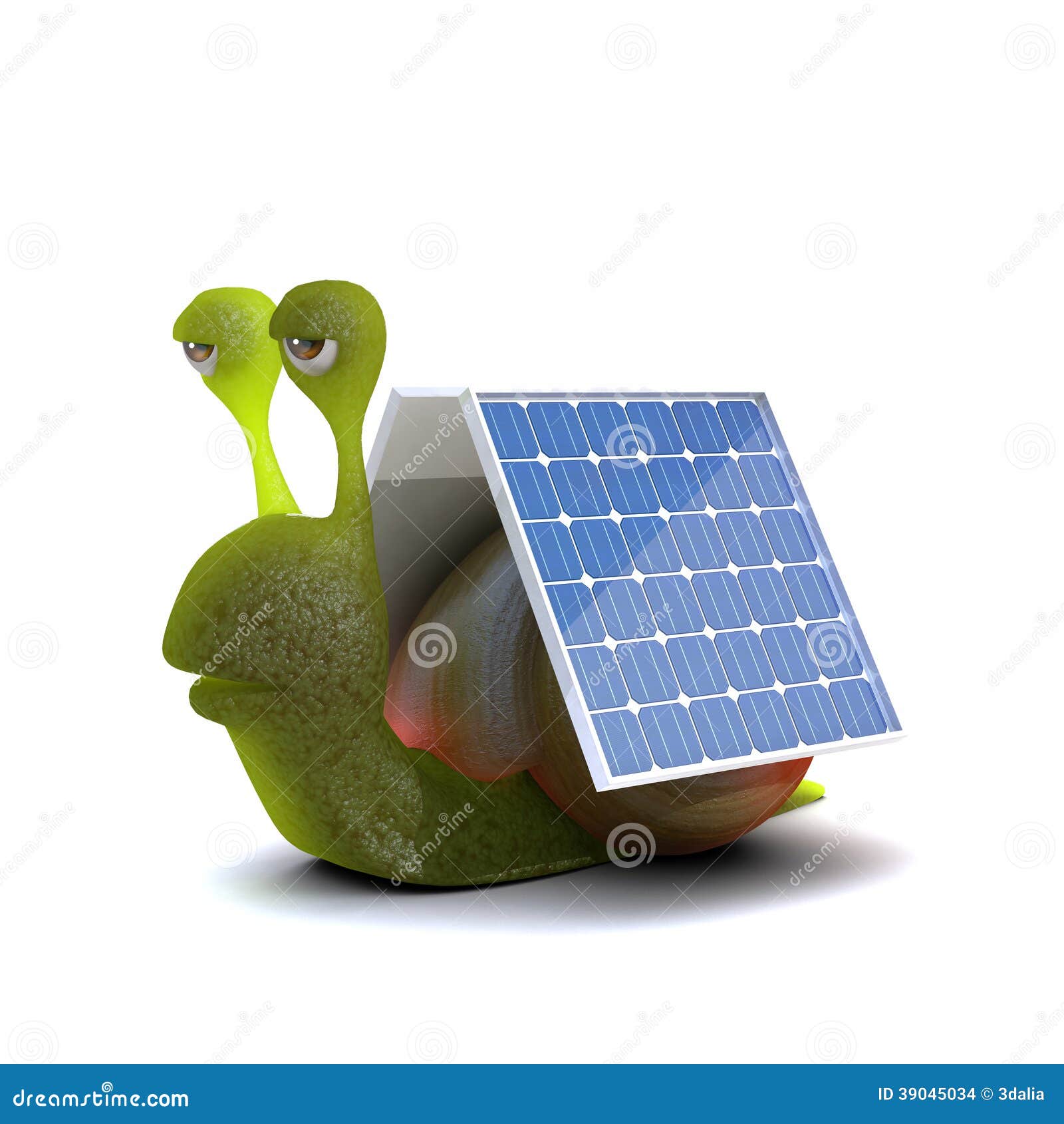 3d Solar powered snail stock vector. Illustration of crawl - 39045034