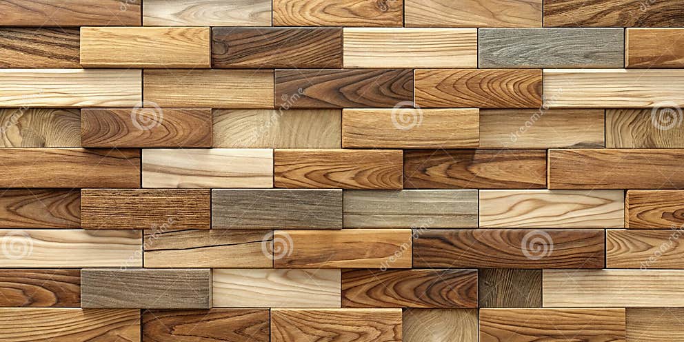 3D Solid Wood Panels Oak and Walnut Texture Stock Illustration ...
