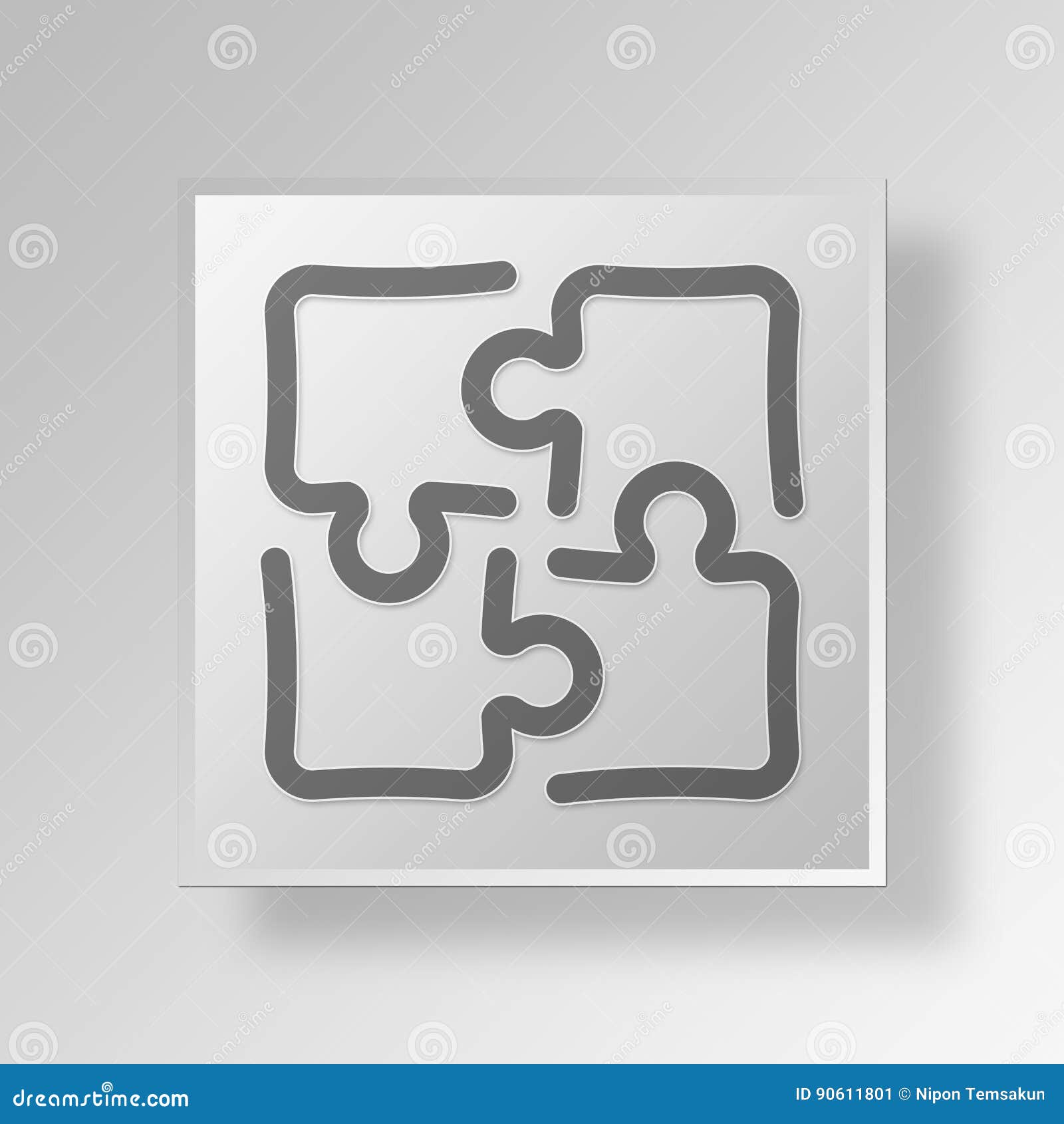 3D Solution Icon Business Concept Stock Illustration - Illustration of ...