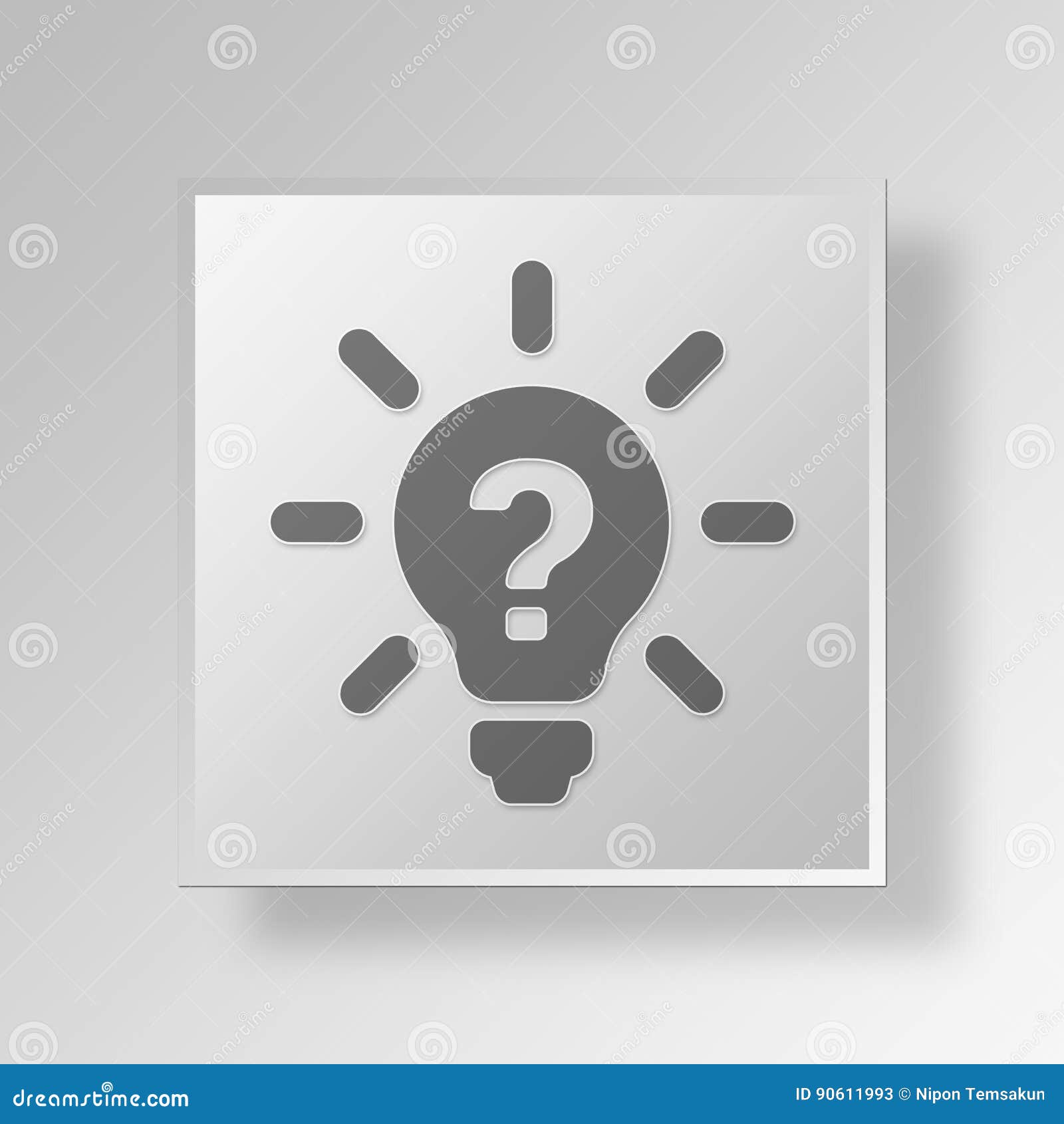 3D Solution Icon Business Concept Stock Illustration - Illustration of ...