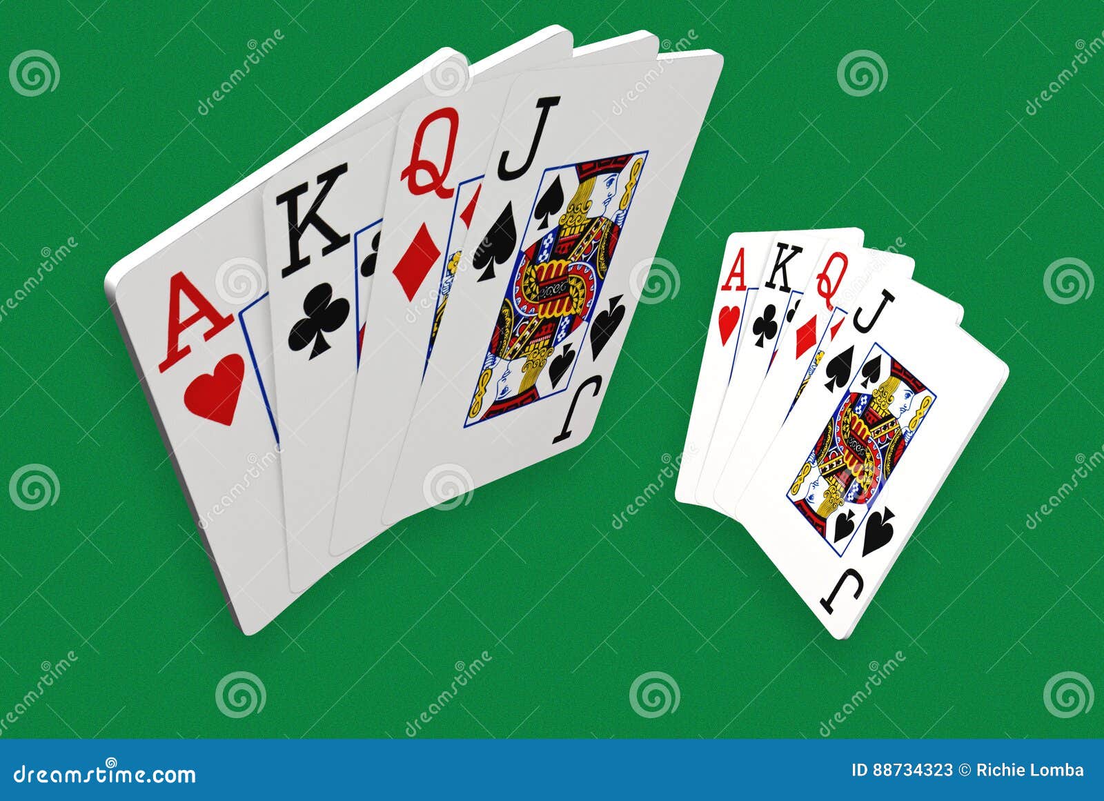 3D som spelar kort stock illustrationer. Illustration av konung - 88734323