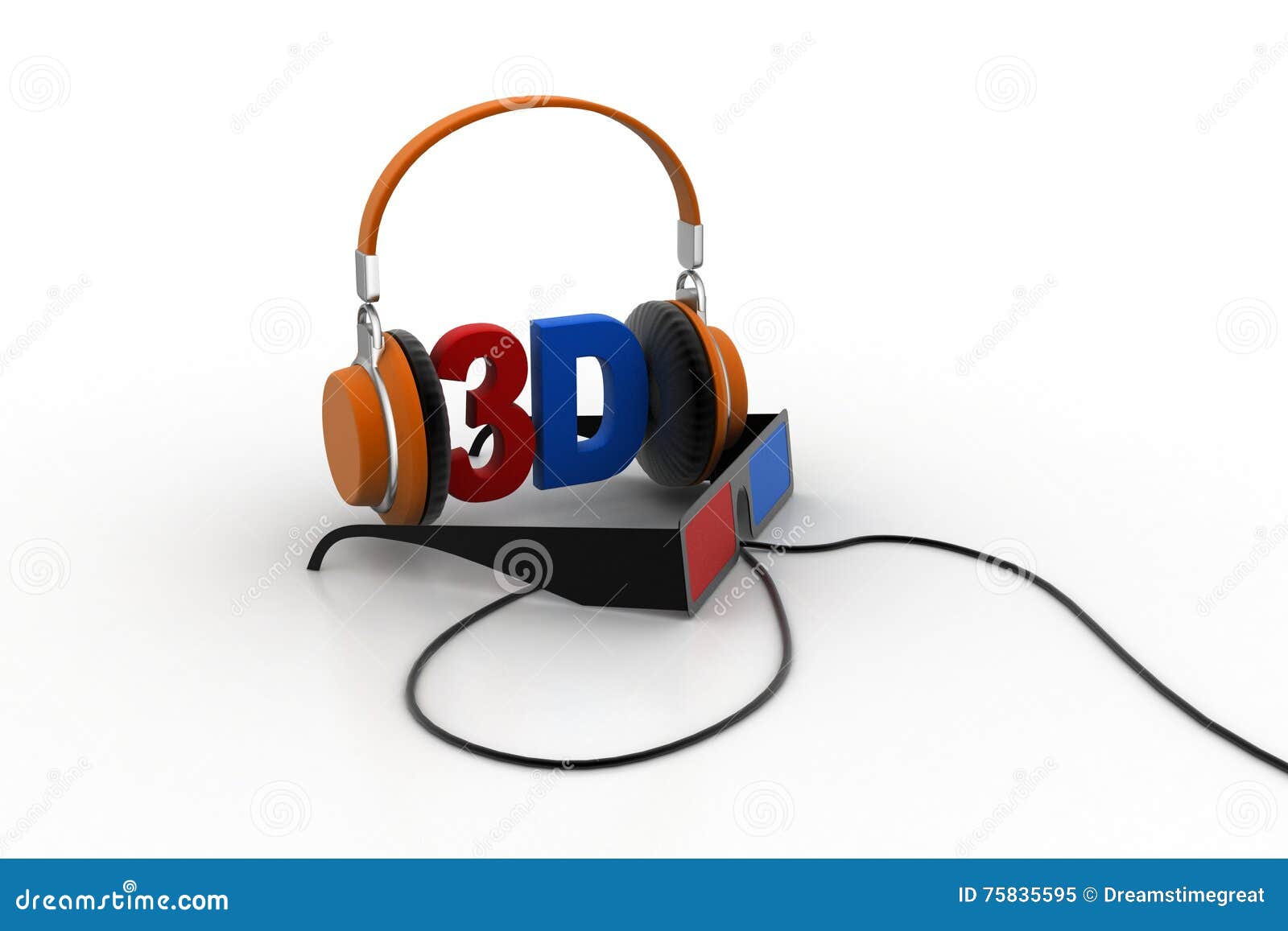 3d songs concept stock illustration. Illustration of head - 75835595